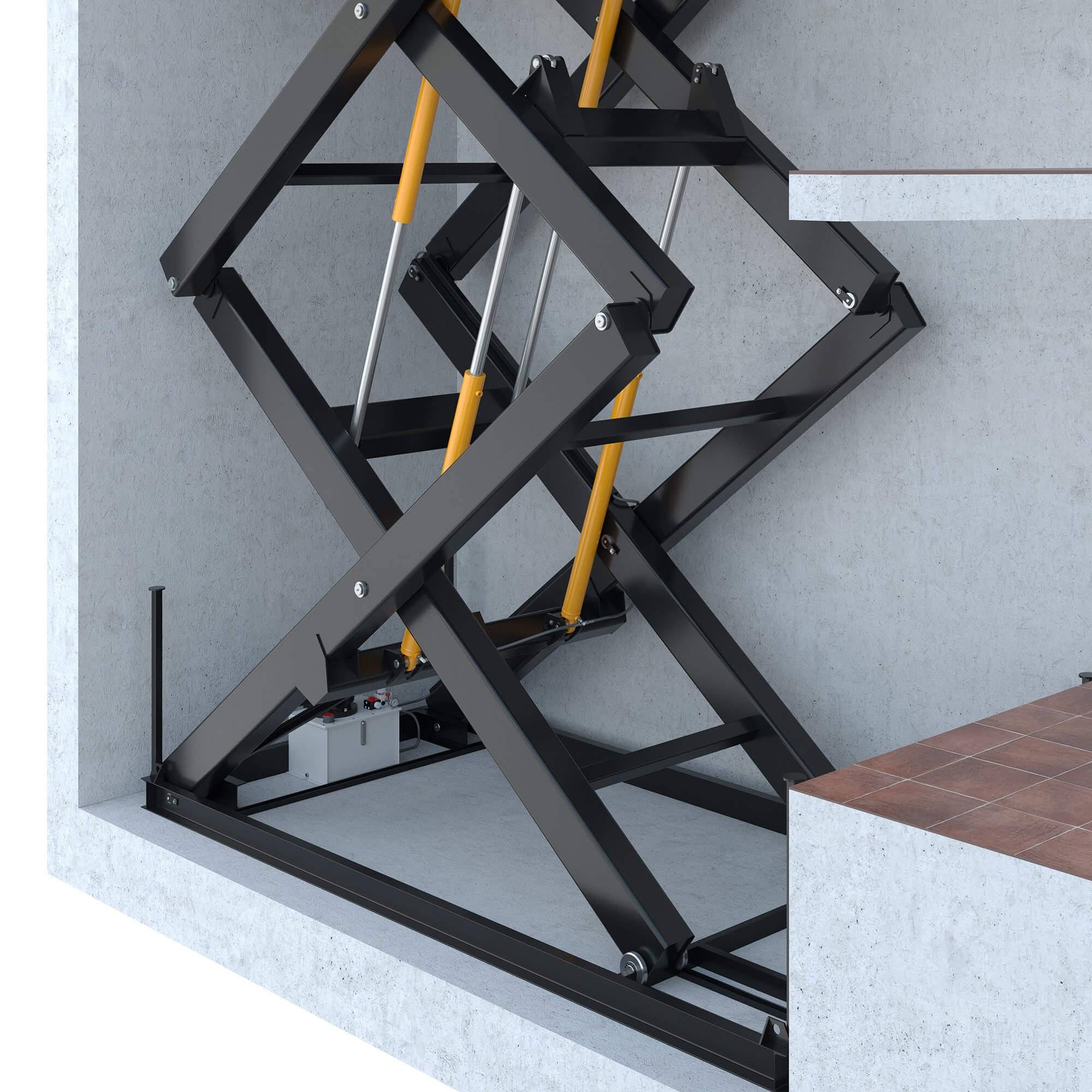 Car Lift 1 - 3D Model by RensiCG