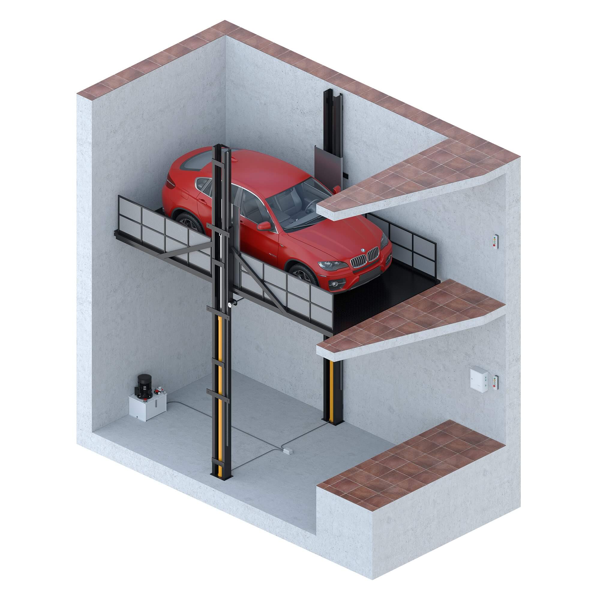 Car Lift 2 - 3D Model by RensiCG