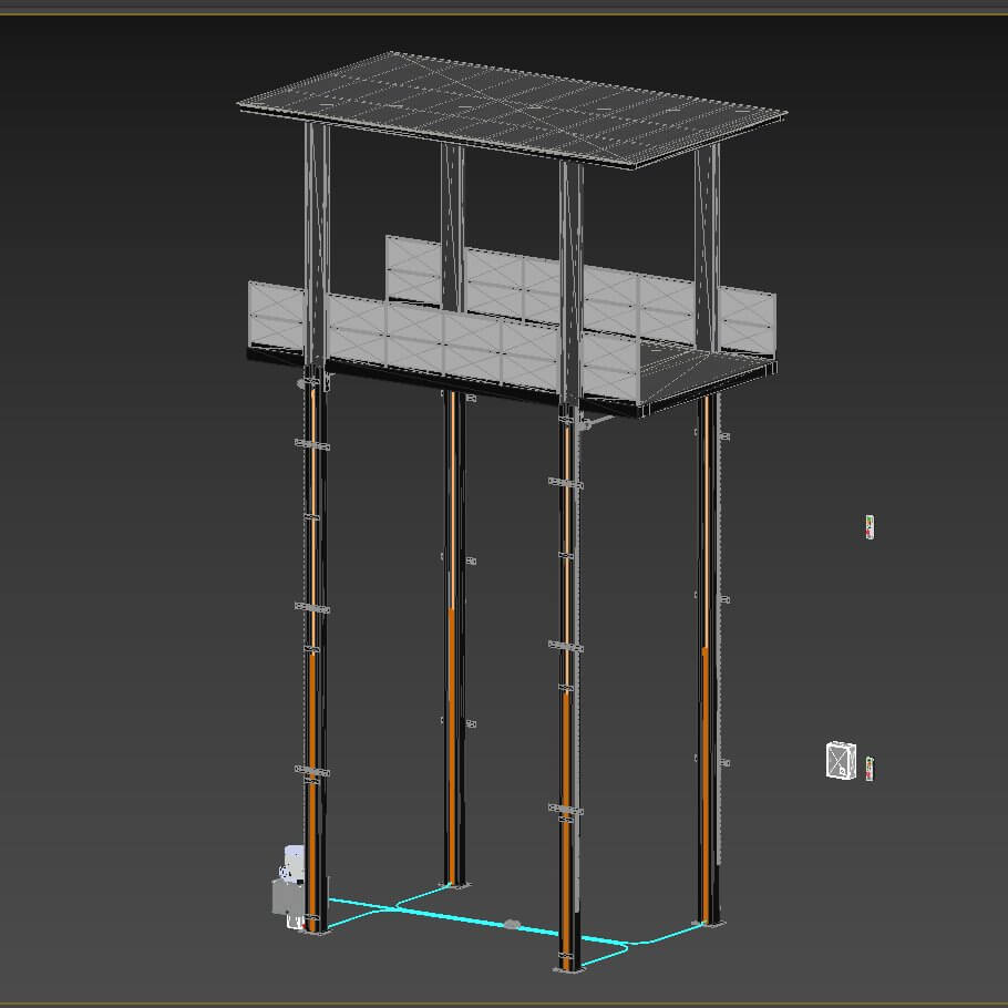Car Lift 3 - 3D Model by RensiCG