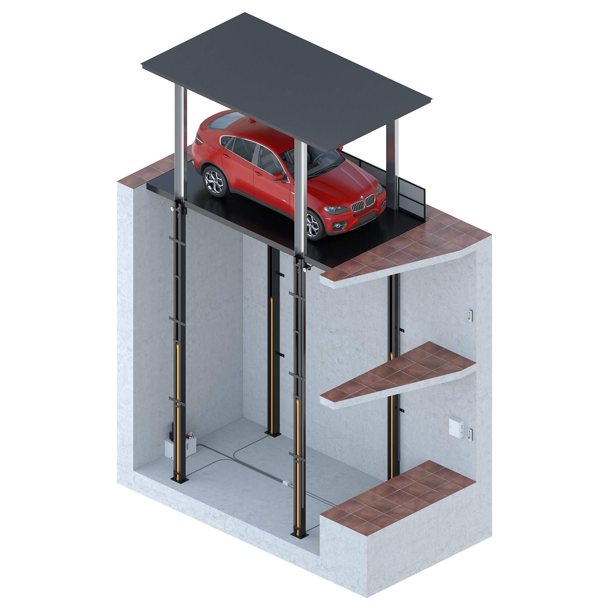 Car Lift 3 - 3D Model by RensiCG