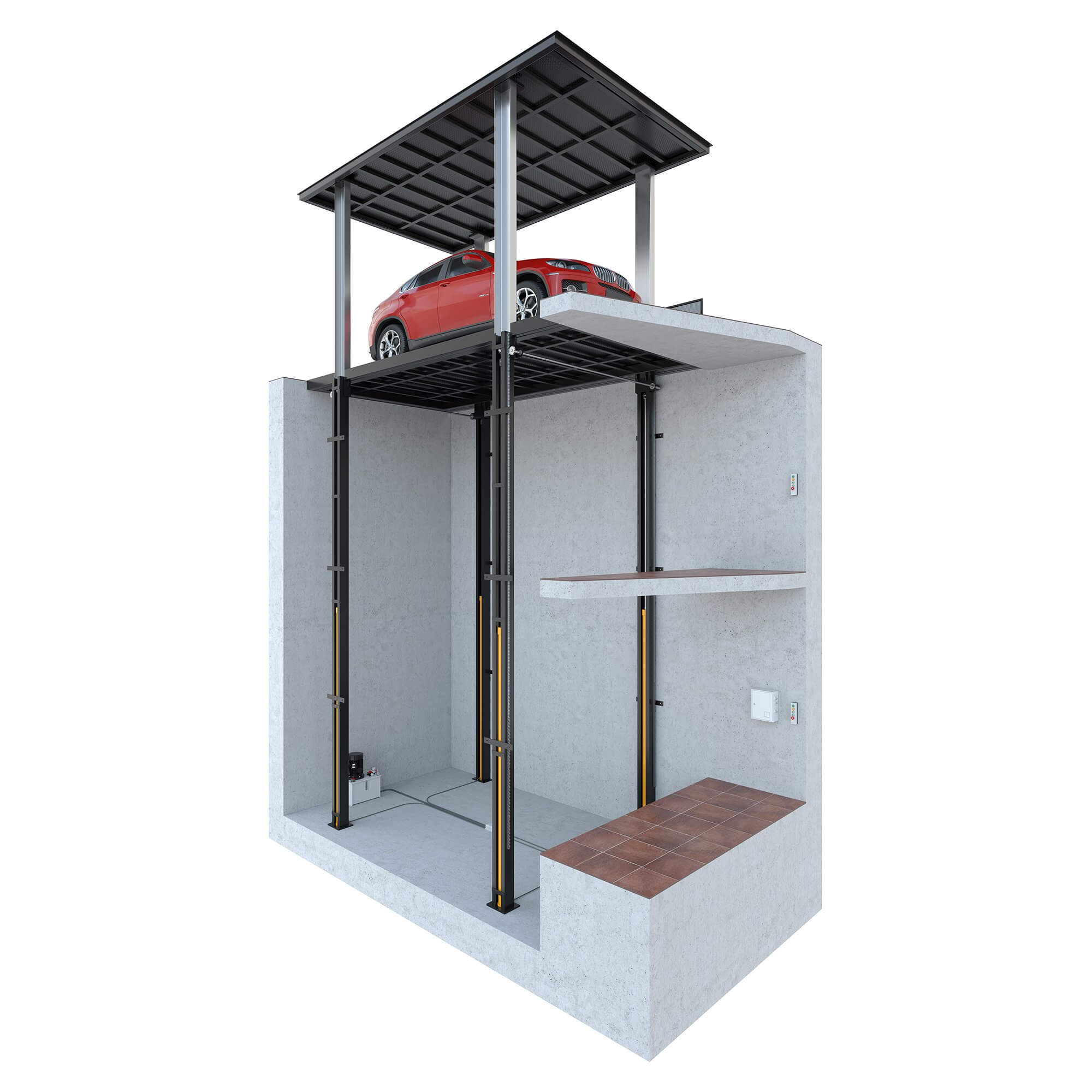 Car Lift 3 - 3D Model by RensiCG