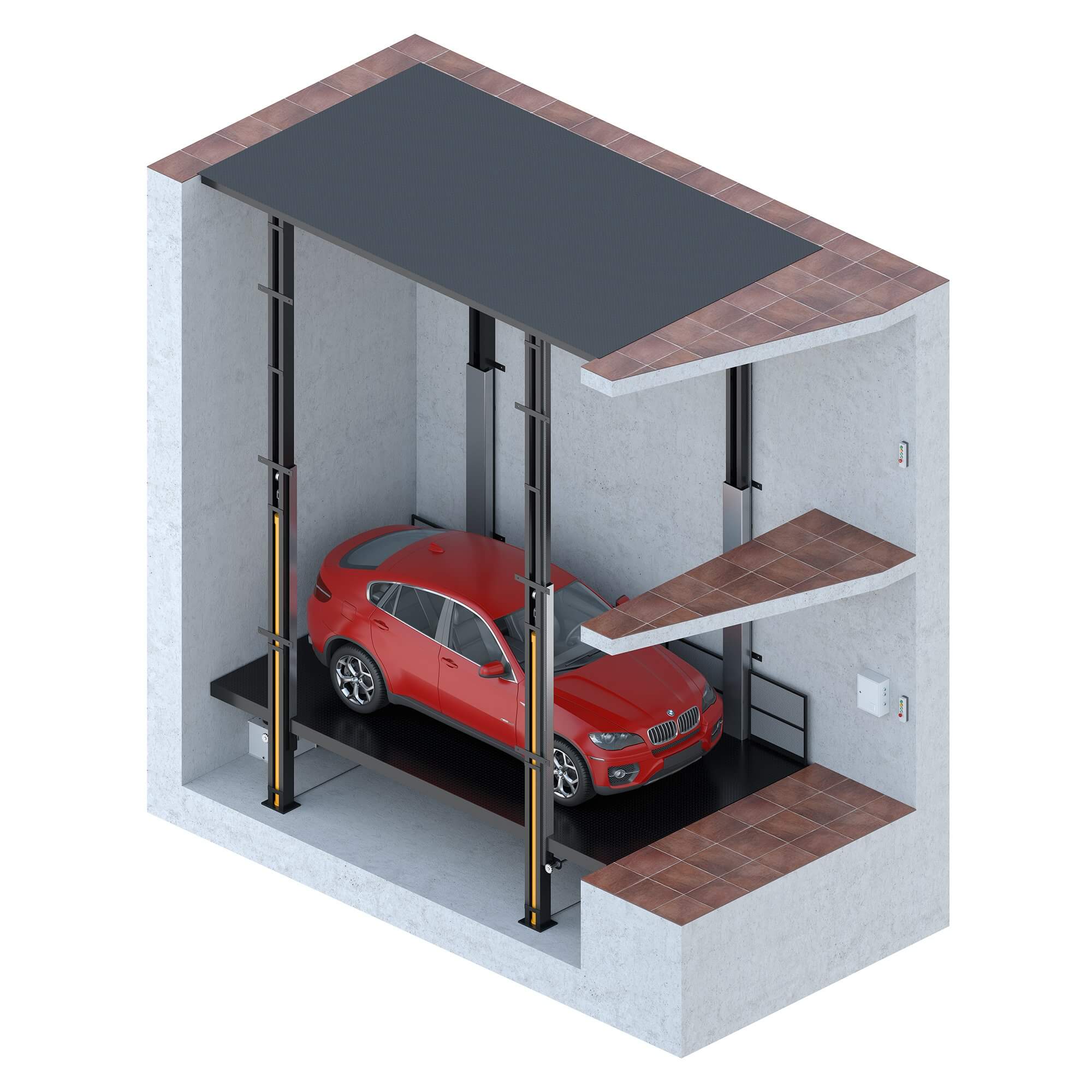 Car Lift 3 - 3D Model by RensiCG
