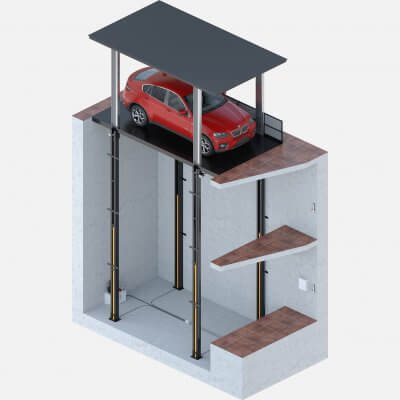Car Lift 3 - 3D Model by RensiCG
