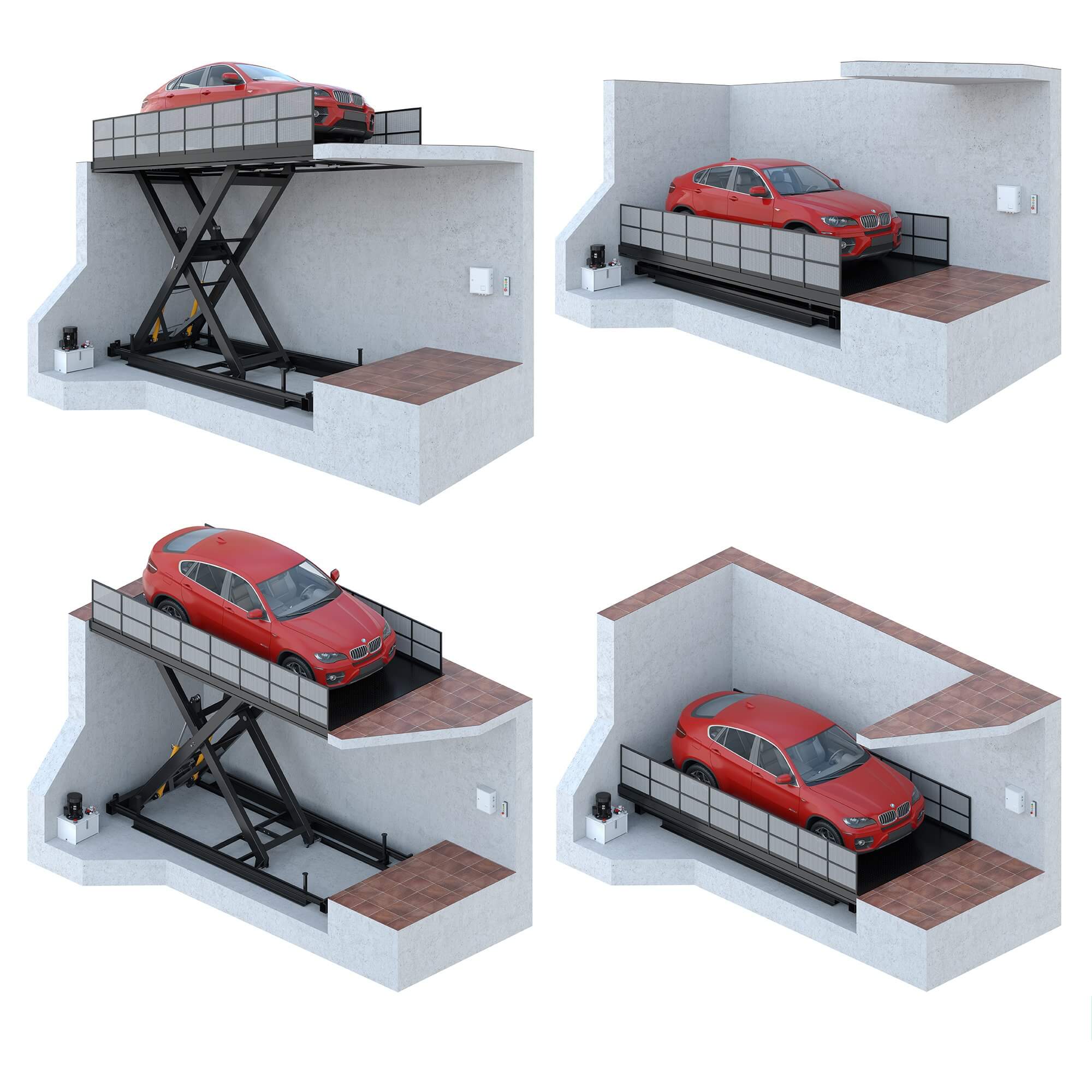 Car Lift 4 - 3D Model by RensiCG