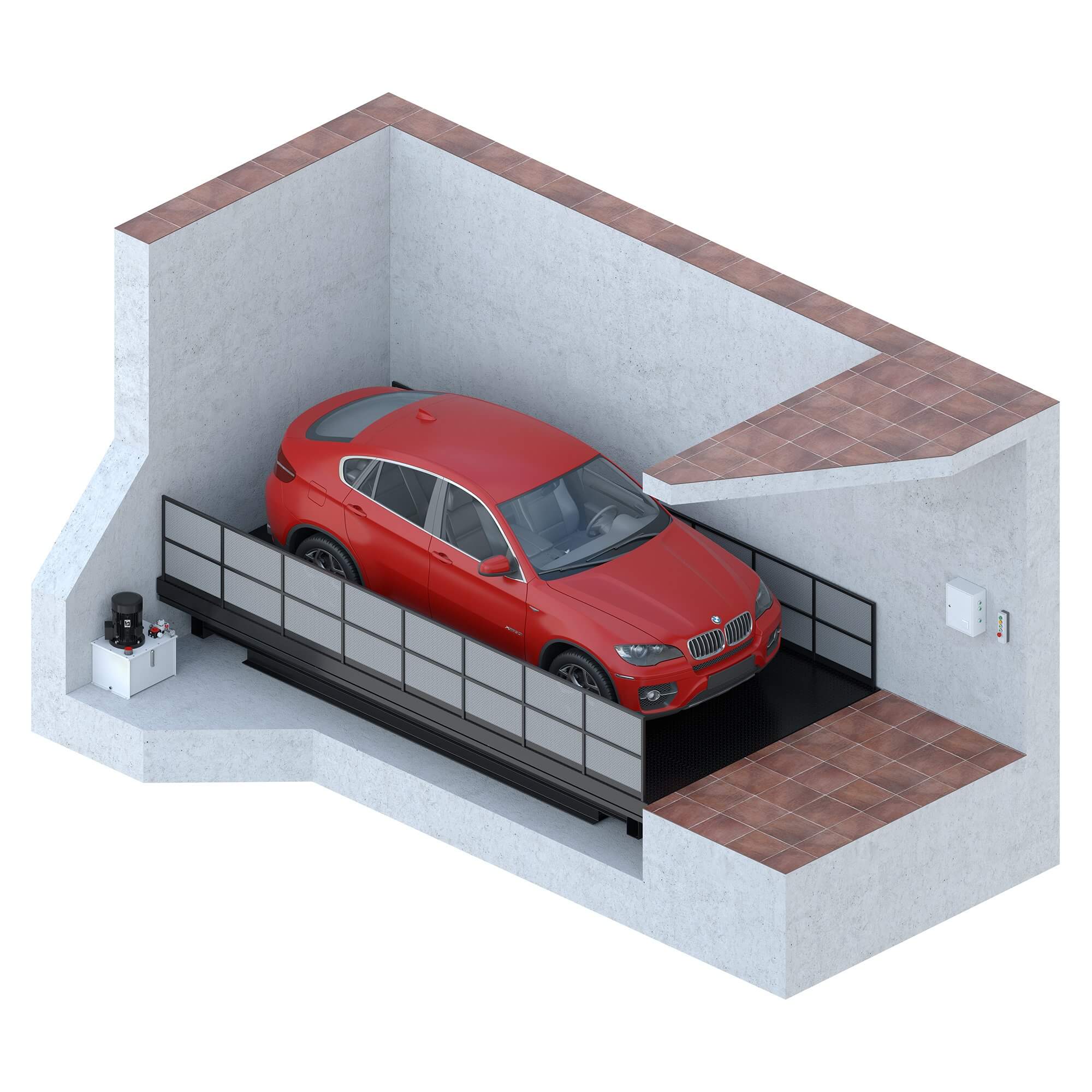 Car Lift 4 - 3D Model by RensiCG