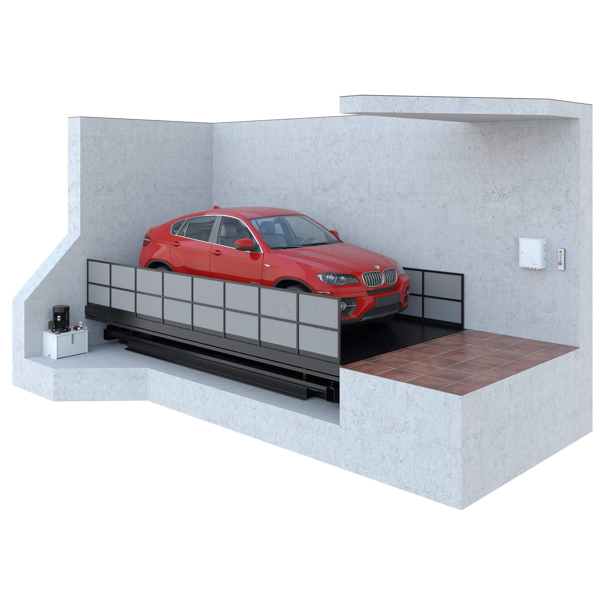 Car Lift 4 - 3D Model by RensiCG