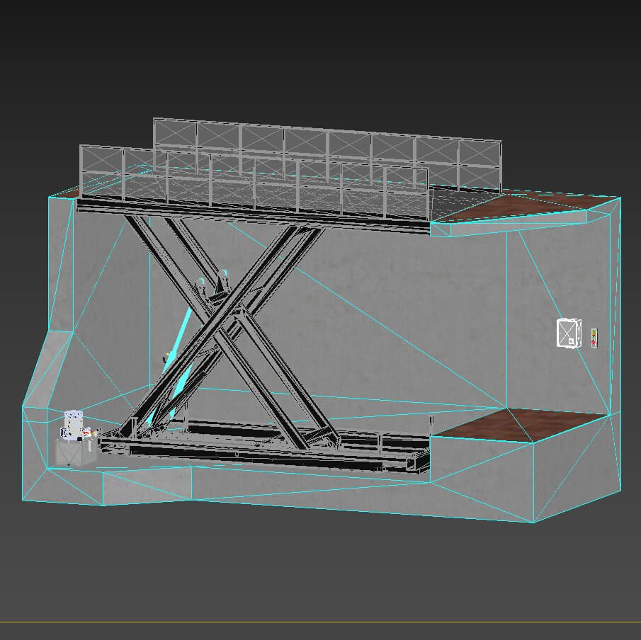 Car Lift 4 - 3D Model by RensiCG