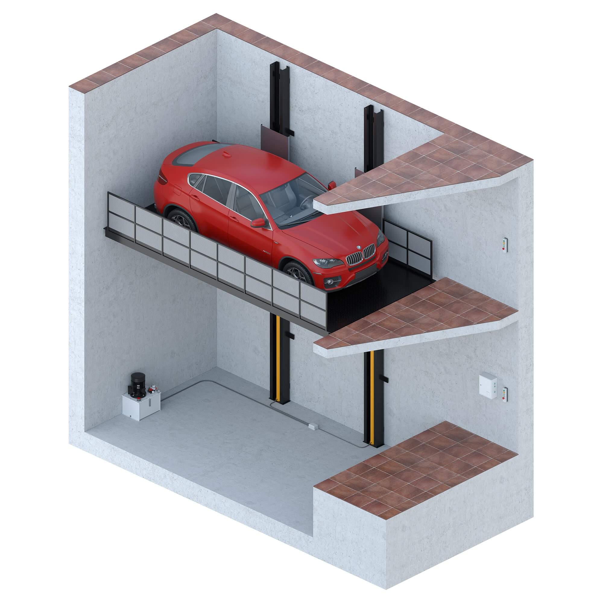 Car Lift 5 - 3D Model by RensiCG