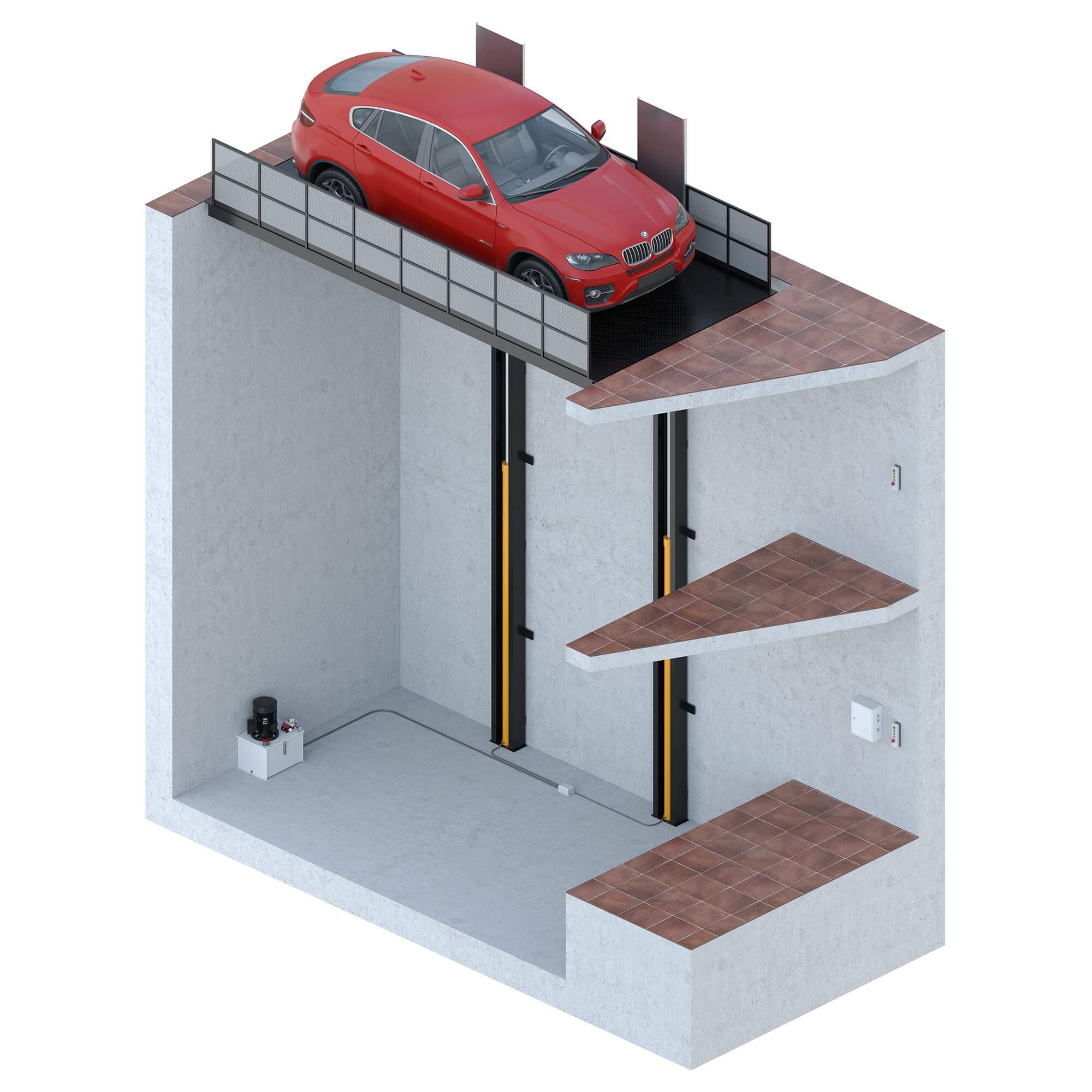 Car Lift 5 - 3D Model by RensiCG