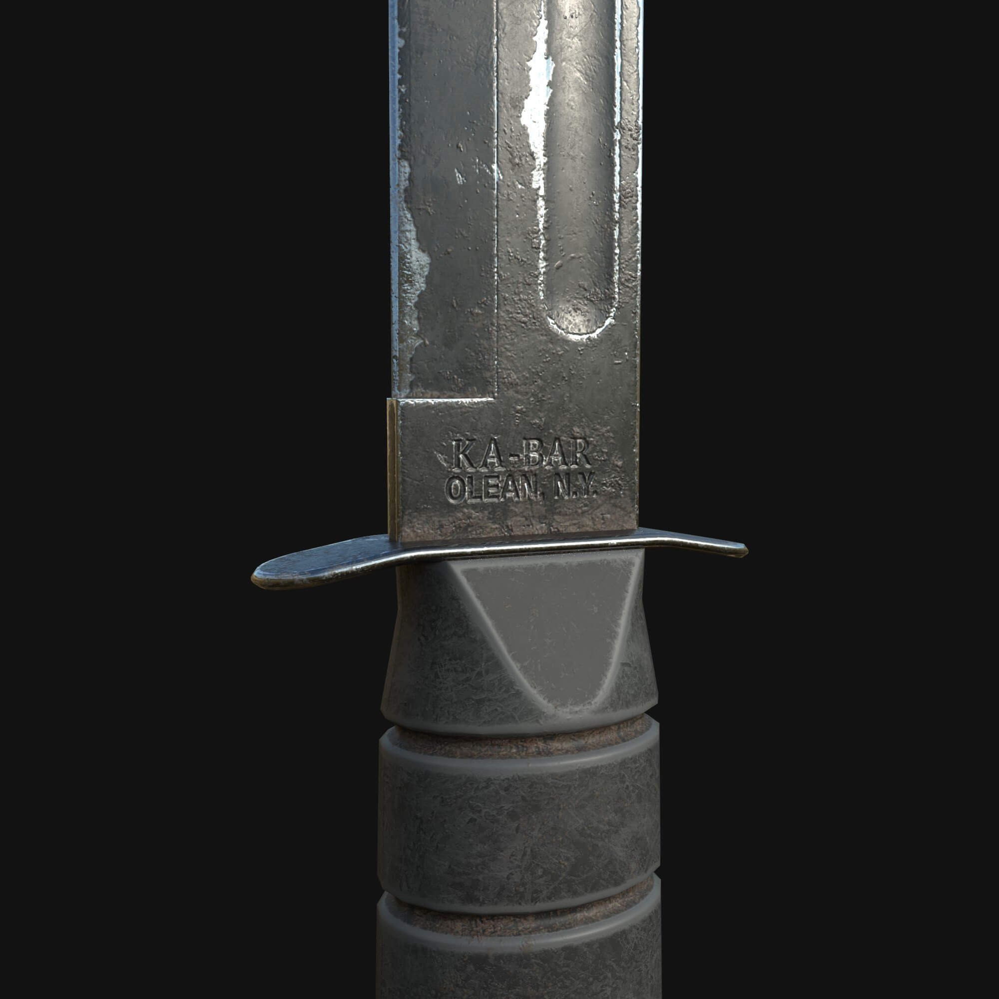 Combat Knife Game Asset - Free 3D Model by RensiCG
