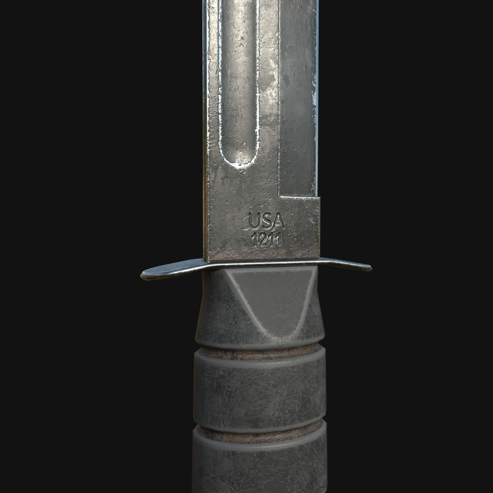 Combat Knife Game Asset - Free 3D Model by RensiCG
