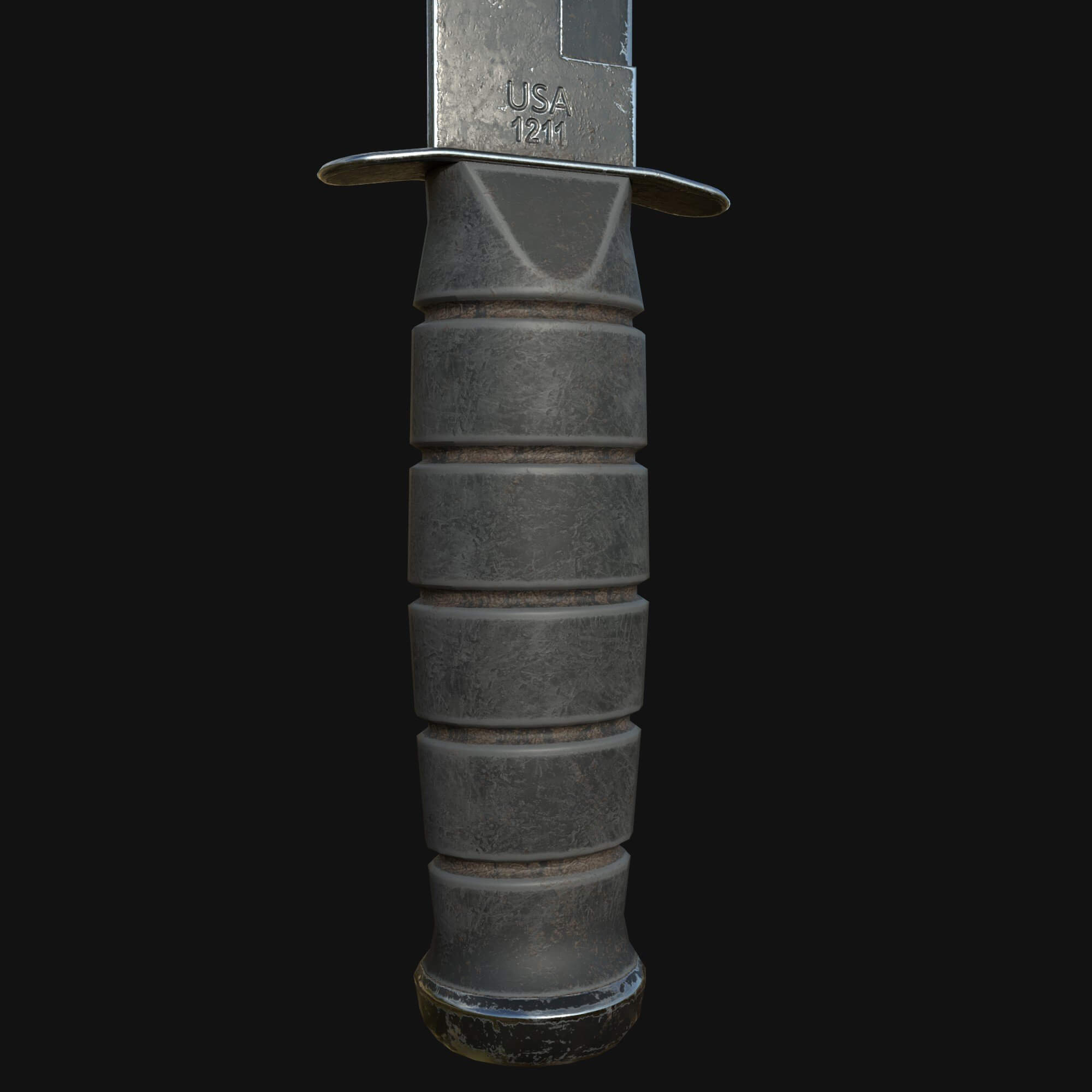 Combat Knife Game Asset - Free 3D Model by RensiCG