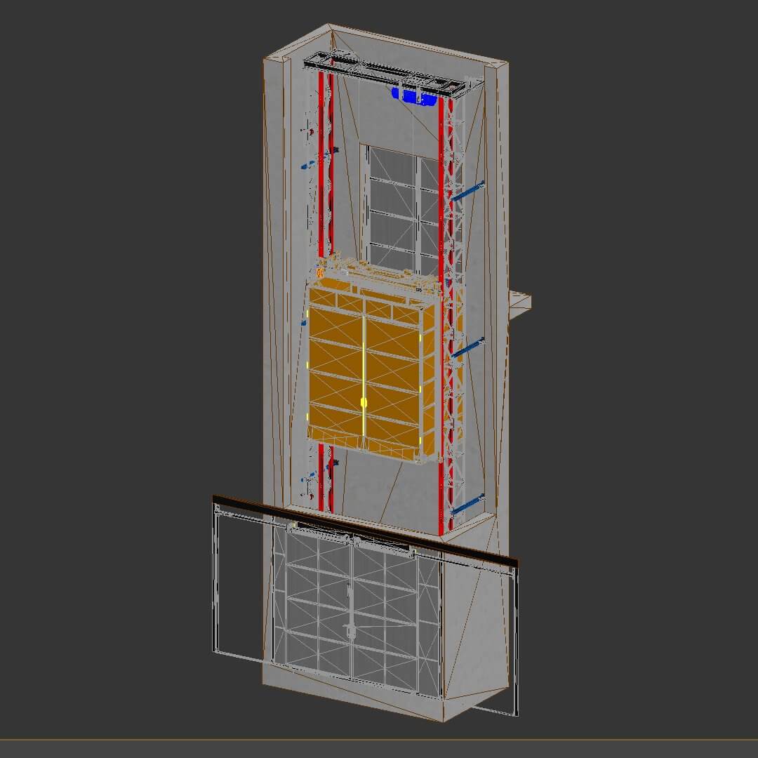 Elevator Module-1000 3D Model by RensiCG