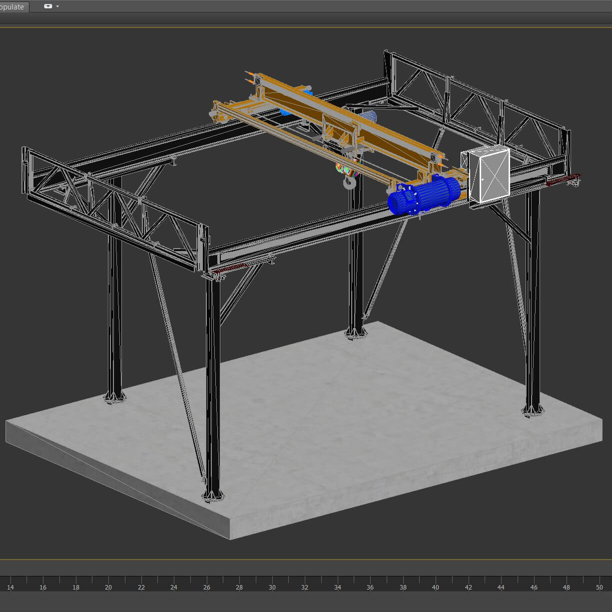 NPP Korad-3000 Crane 3D Model by RensiCG