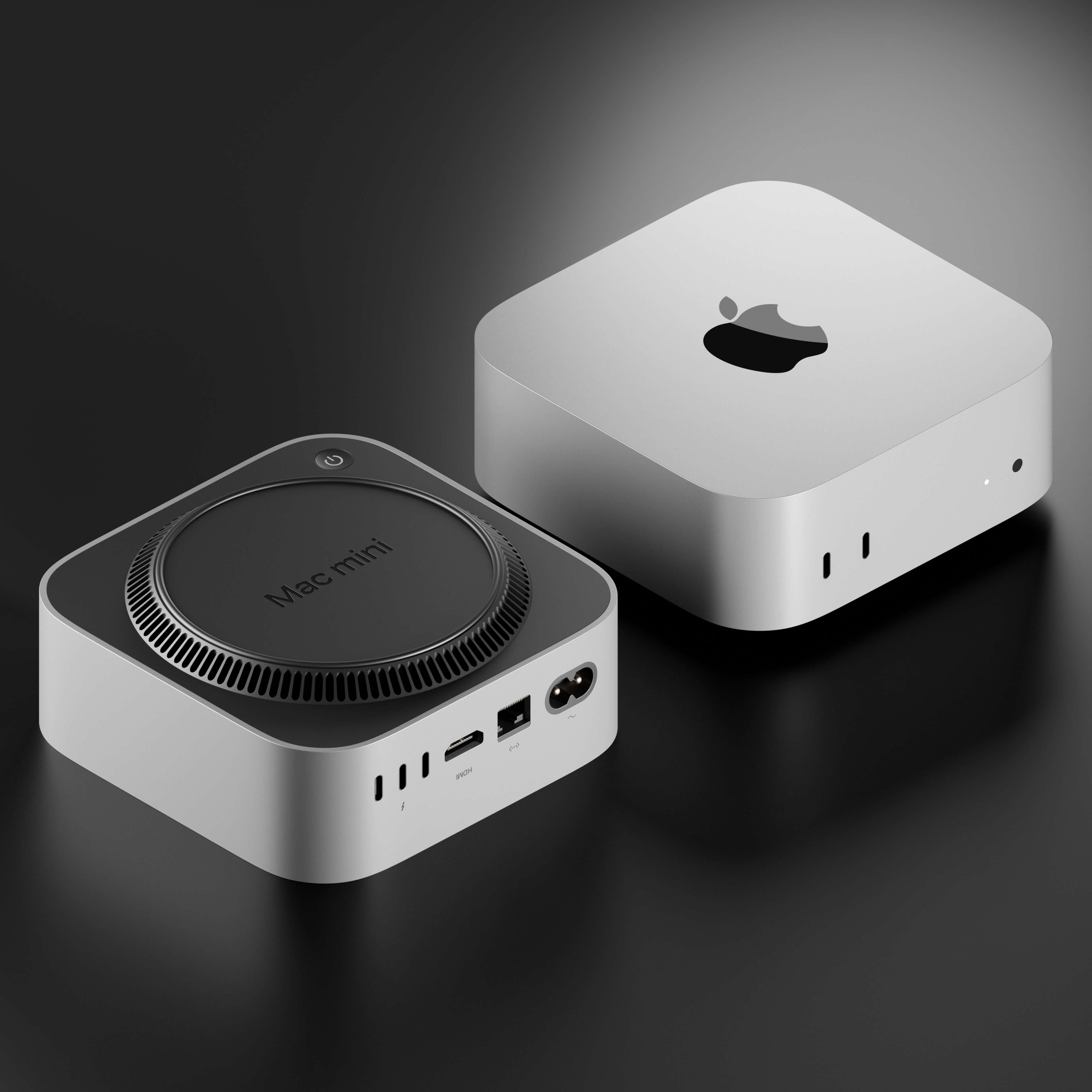 Apple Mac Mini 2024 3D Render, Digital Art by RensiCG