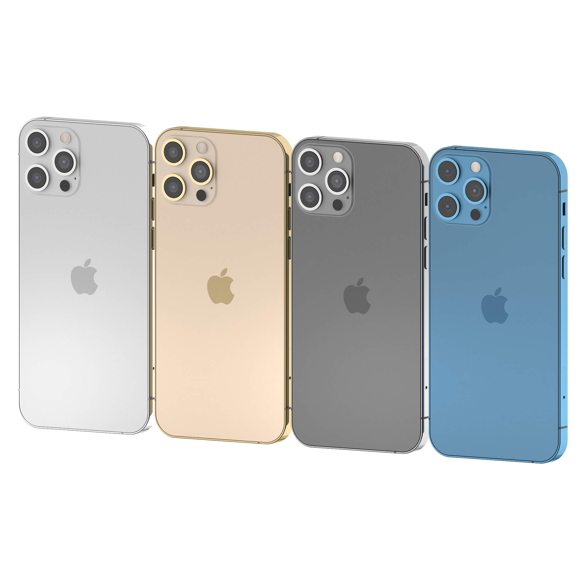 IPhone 12 Pro All Colors - 3D Model by RensiCG