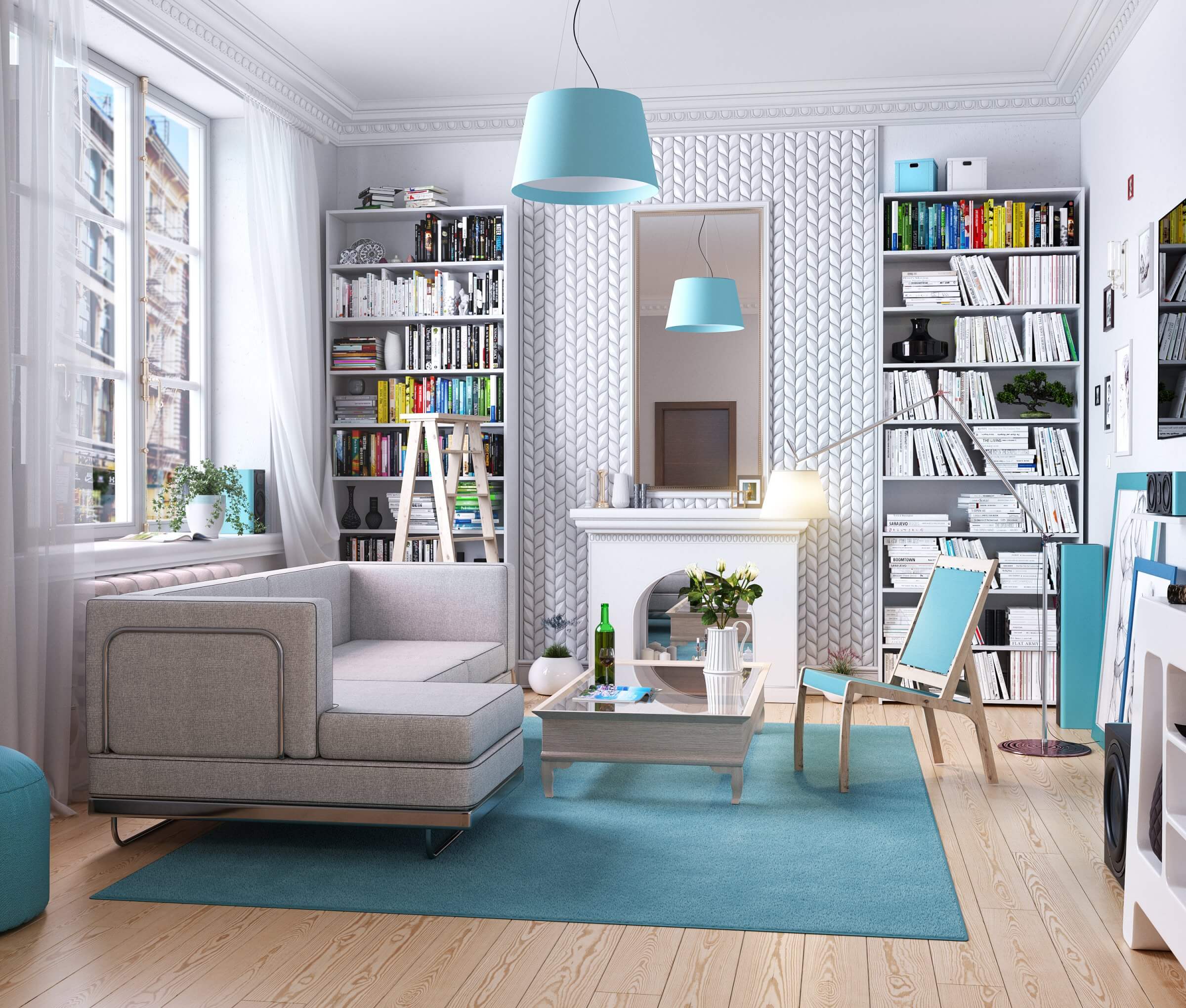 Living Room Interior - 3D Model by RensiCG