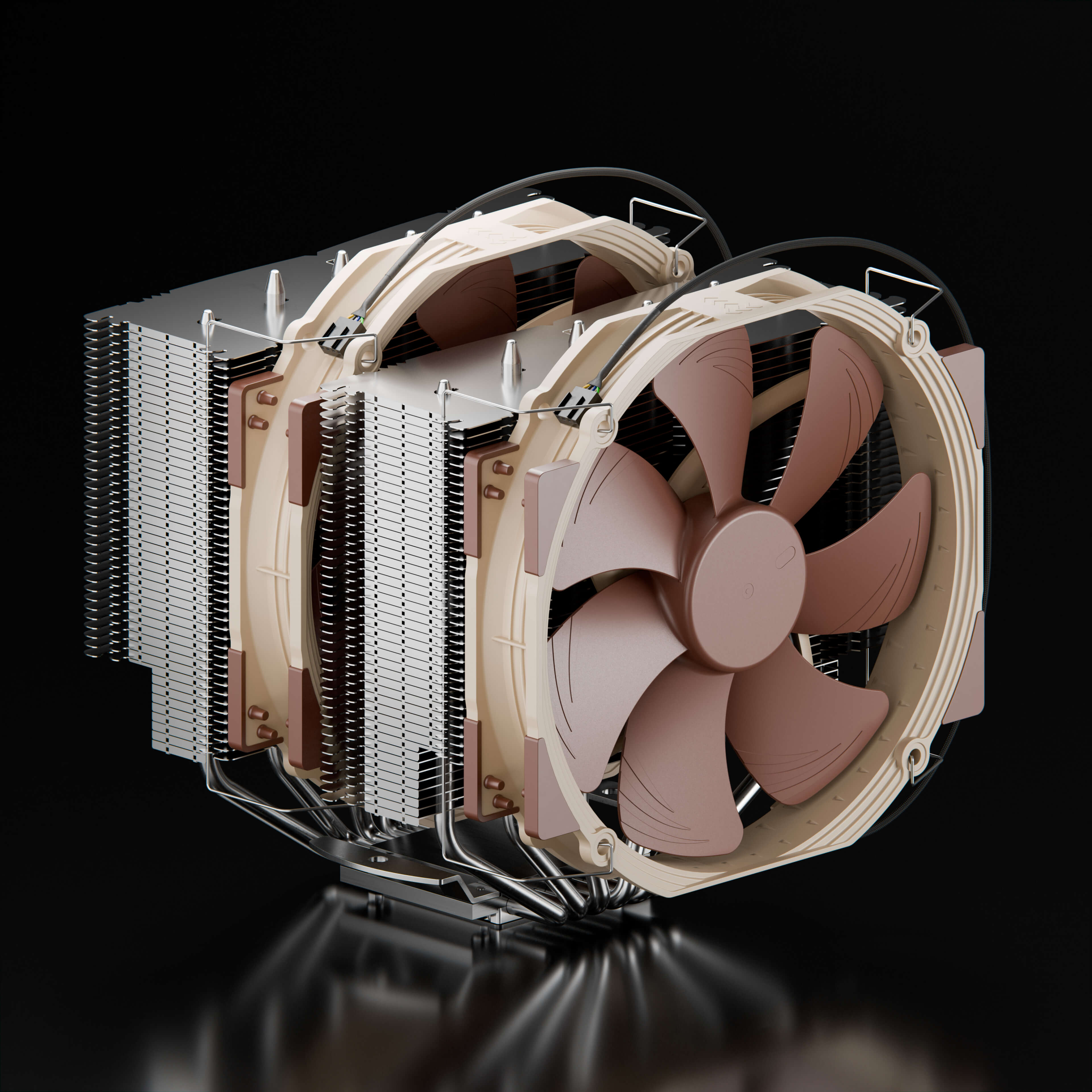 Noctua NH-D15 PC Cooler 3D Model by RensiCG