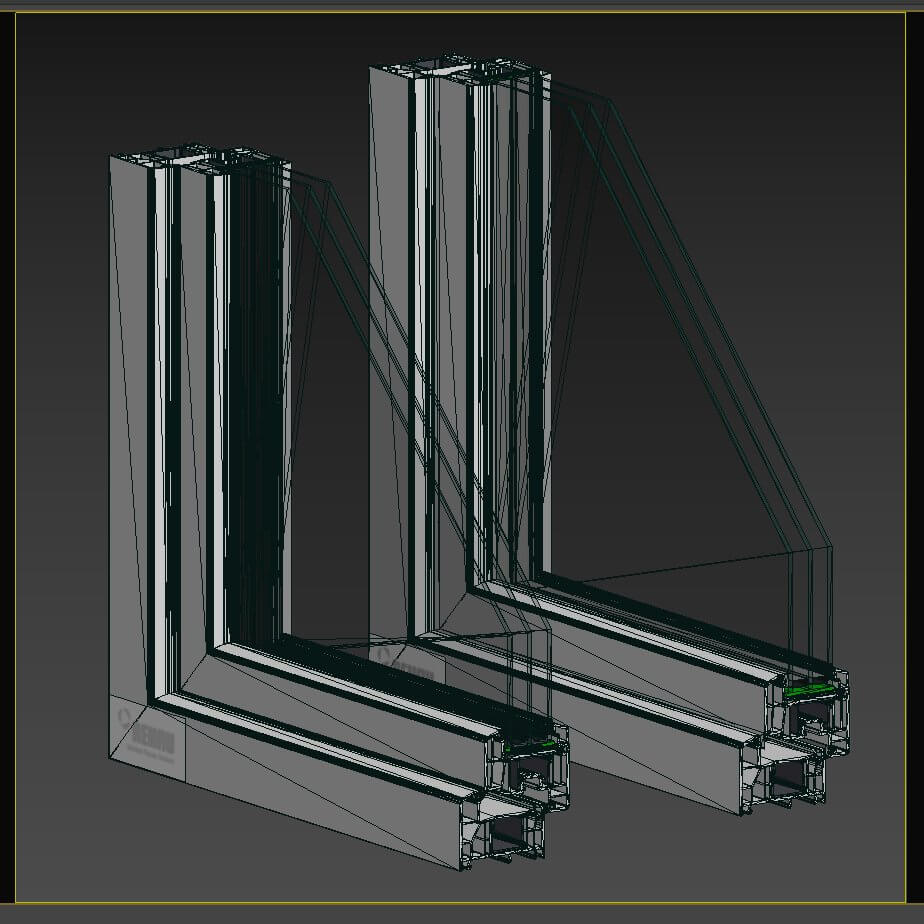 Rehau Window Profiles 32 Models - 3D Model by RensiCG