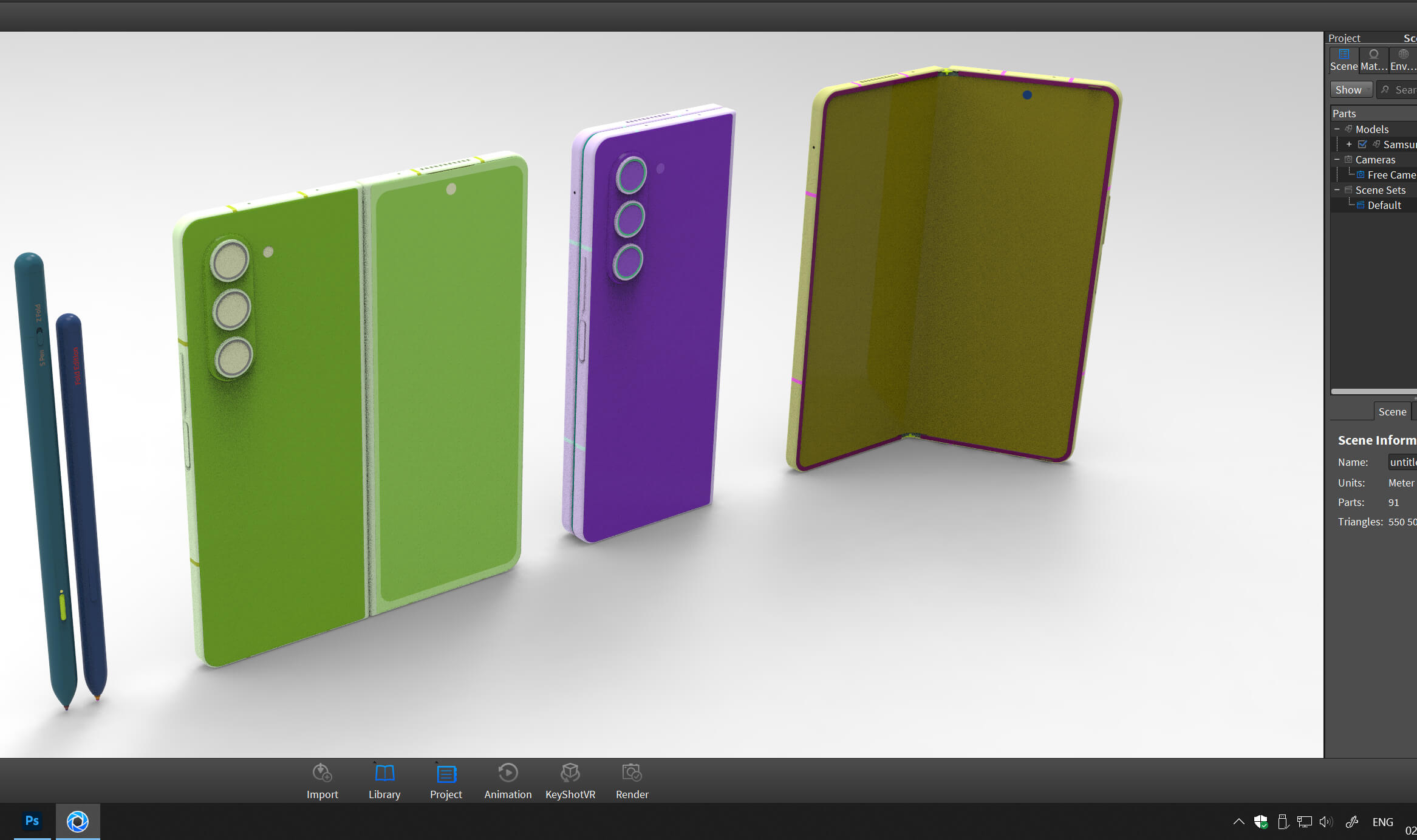 Samsung Galaxy Z Fold 5 - 3D Model by RensiCG