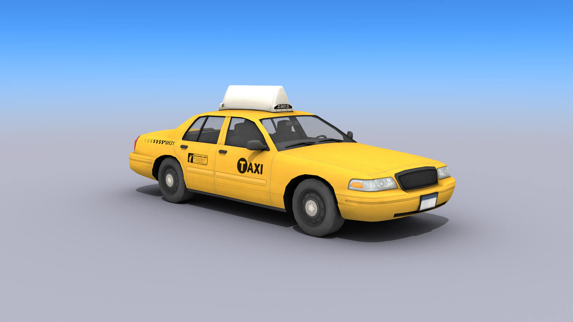 New York Taxi Car - 3D Model by Rescue3DAssets