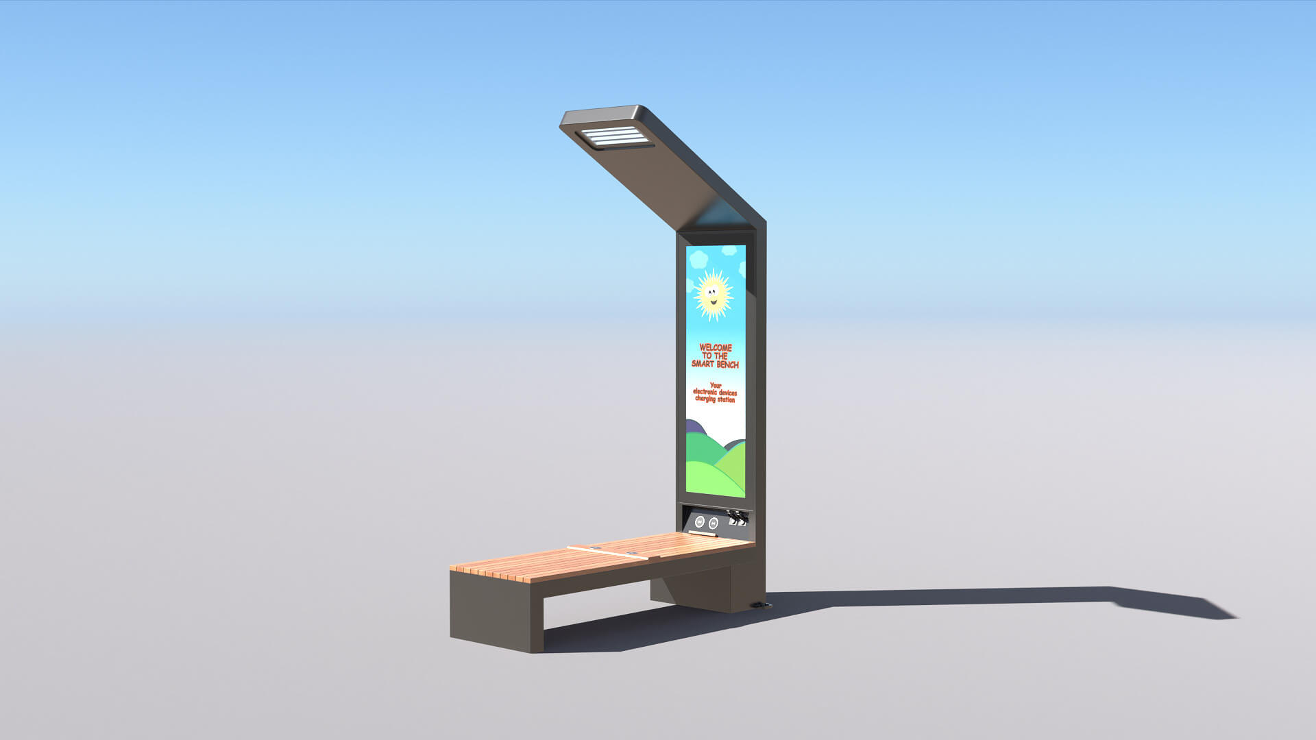 Smart Solar Bench - 3D Model by Rescue3DAssets
