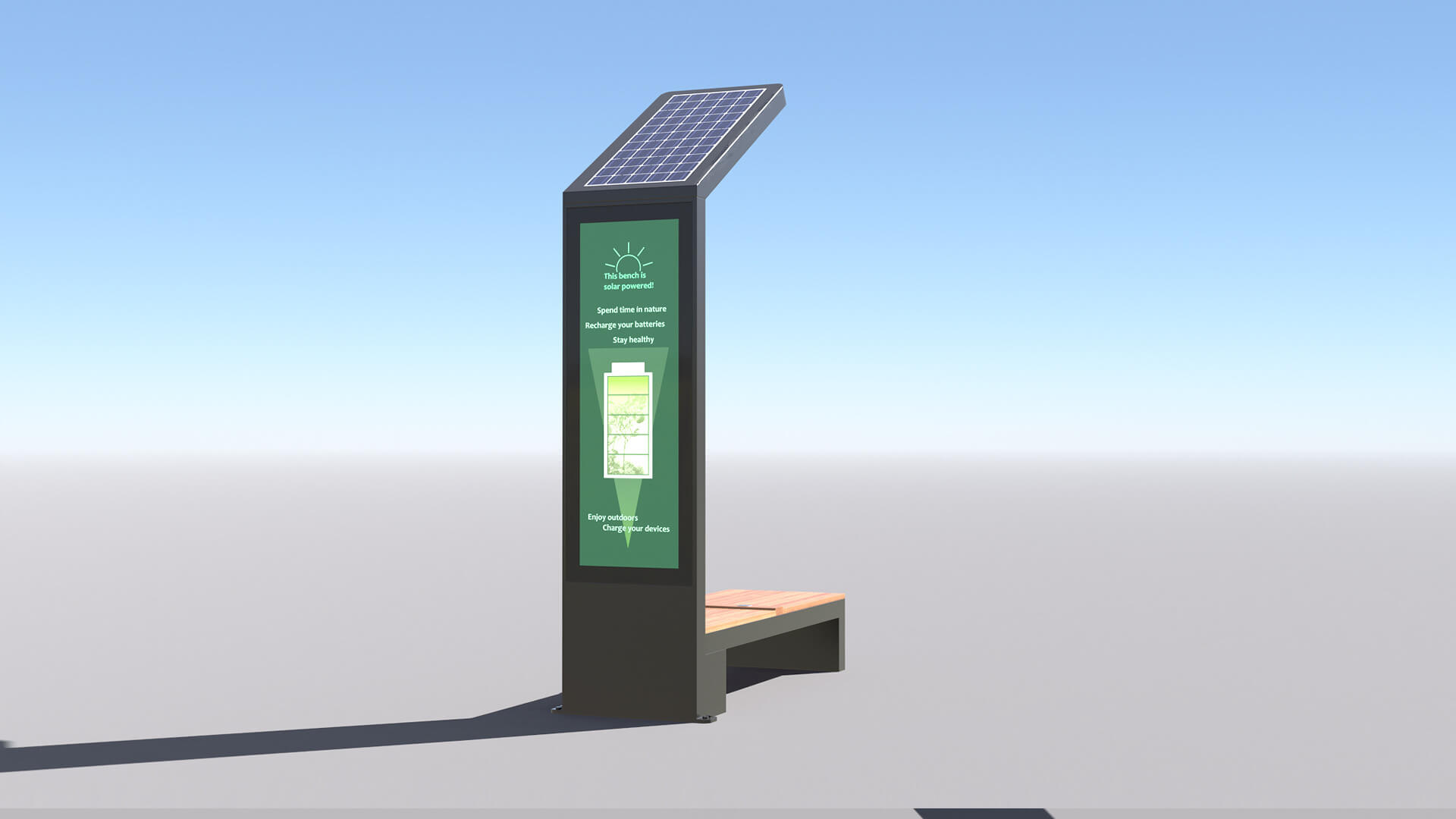 Smart Solar Bench - 3D Model by Rescue3DAssets