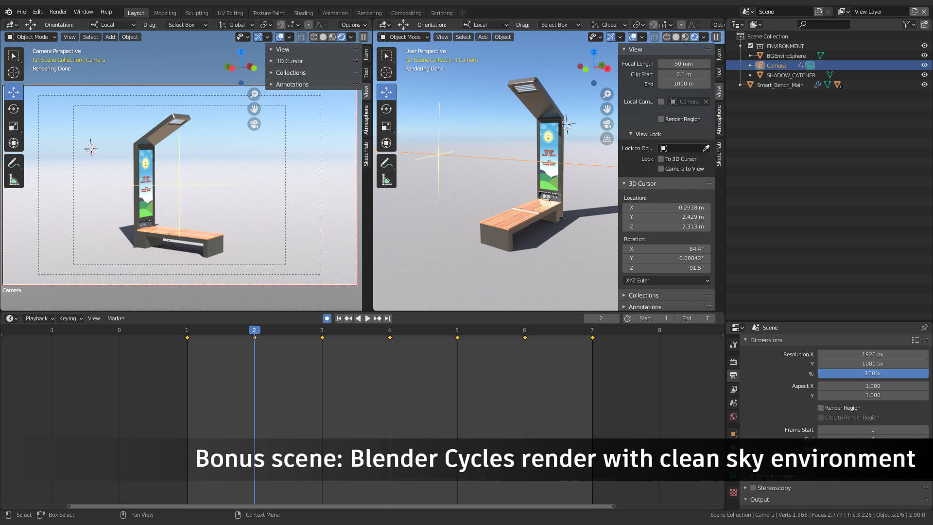 Smart Solar Bench - 3D Model by Rescue3DAssets