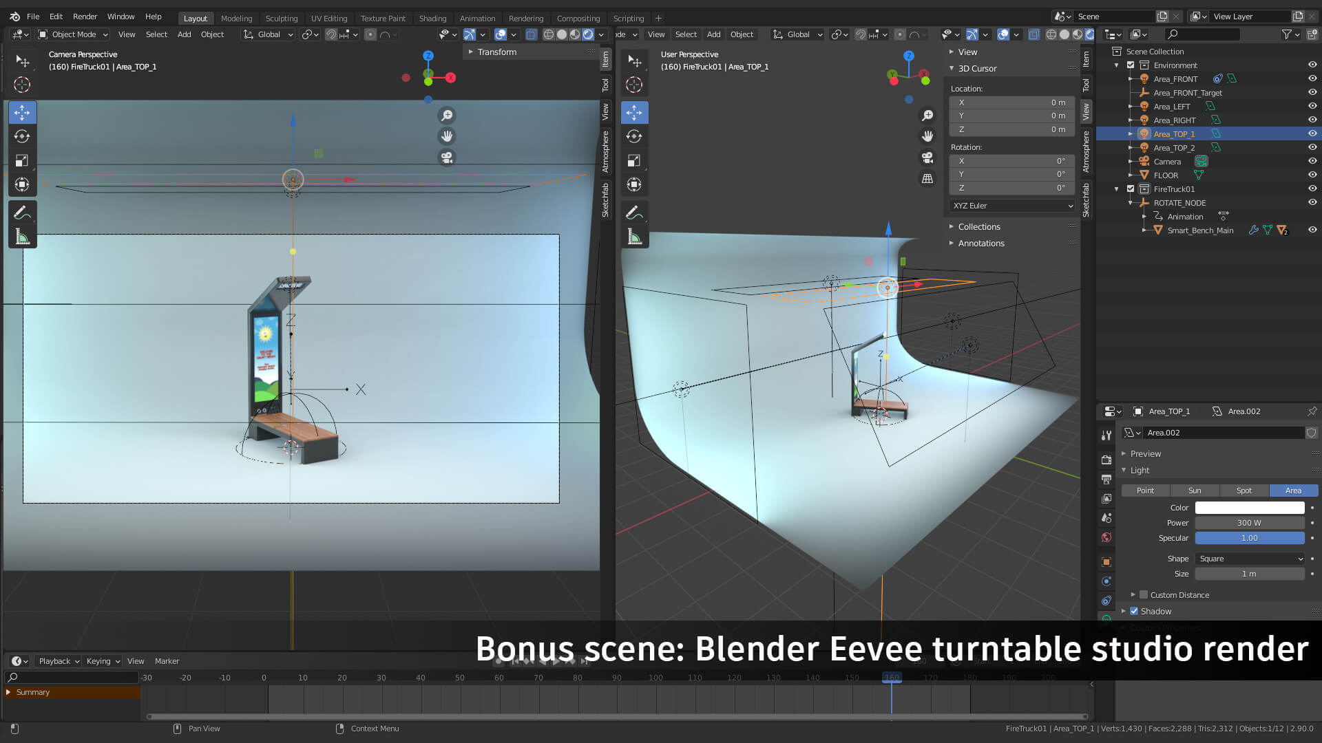 Smart Solar Bench - 3D Model by Rescue3DAssets