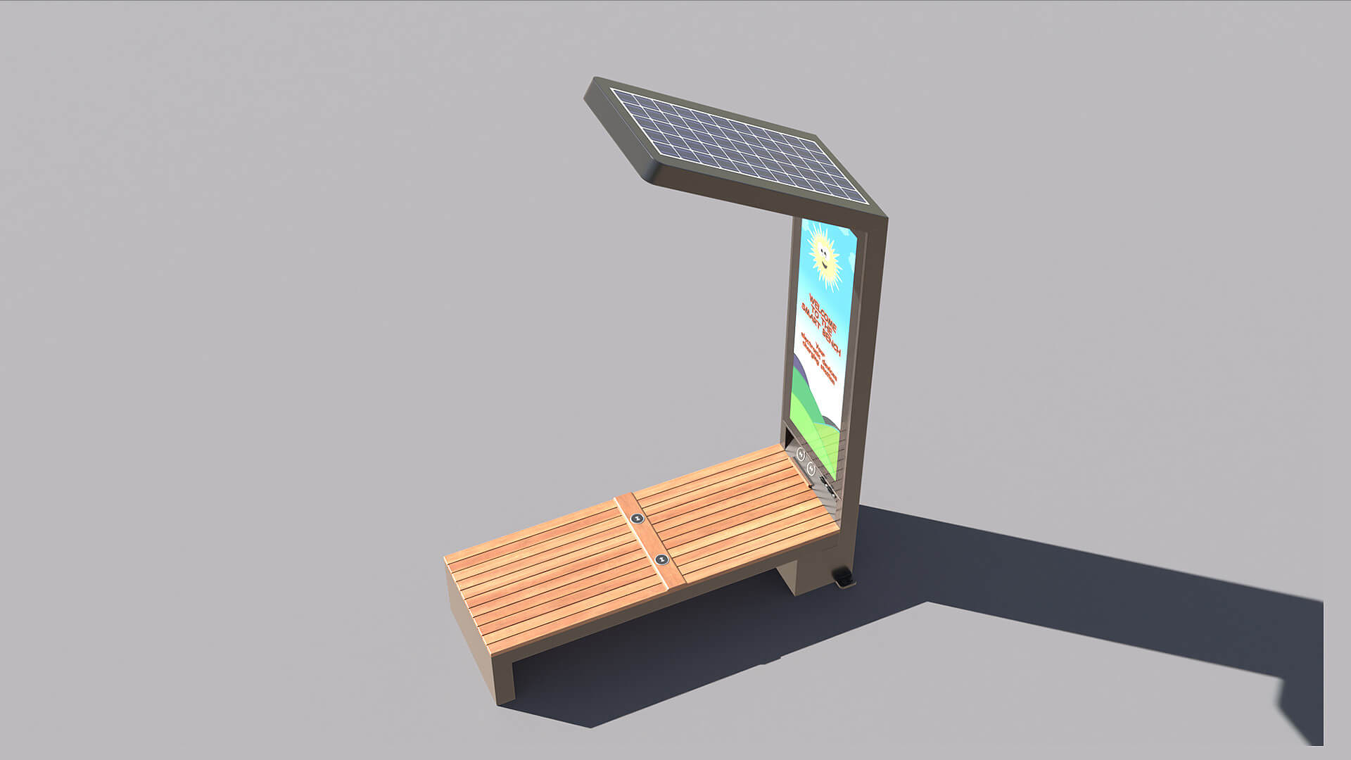 Smart Solar Bench - 3D Model by Rescue3DAssets