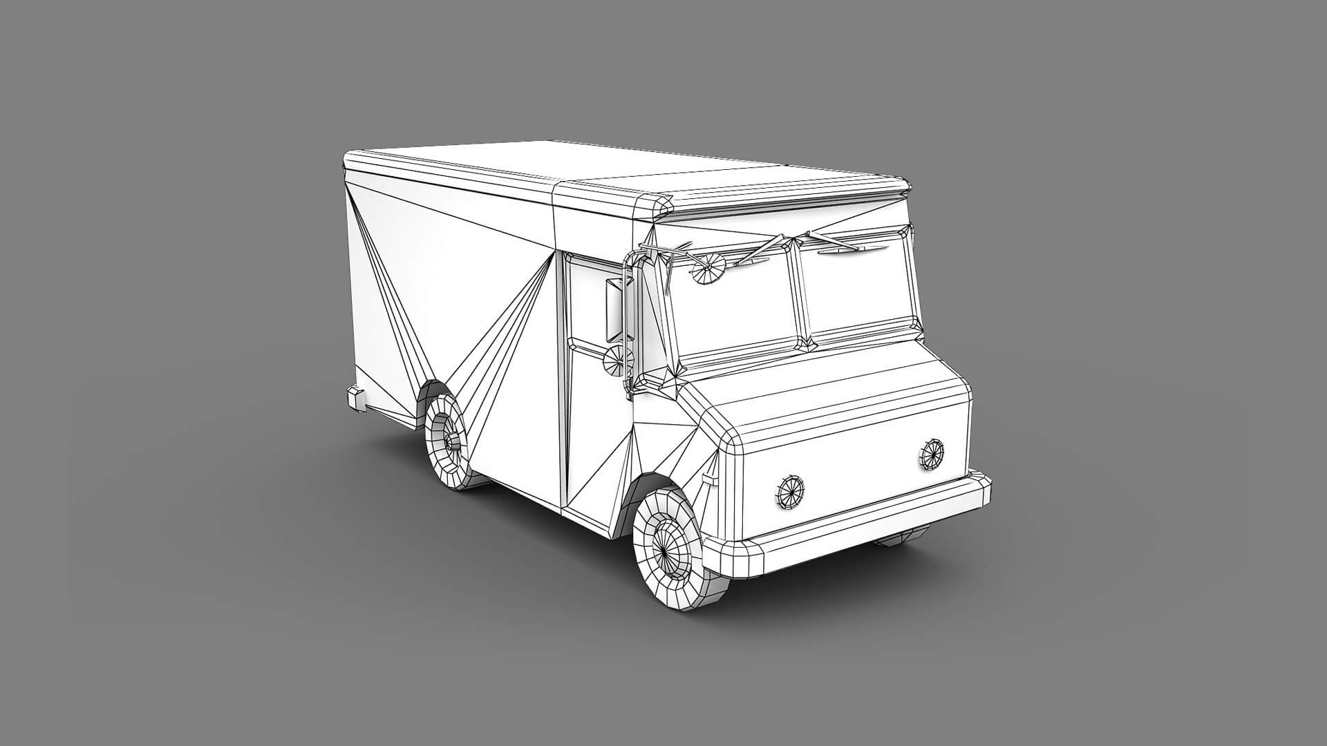 Mail Truck - 3D Model by Rescue3DAssets