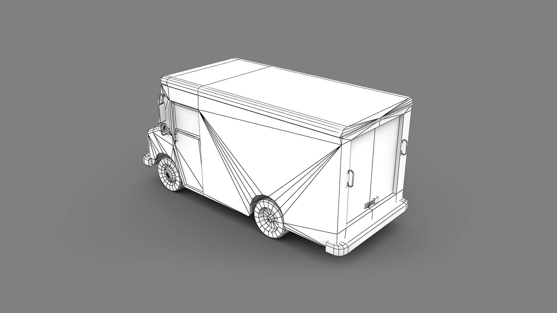 Mail Truck - 3D Model by Rescue3DAssets