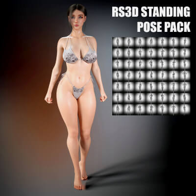 RS3D Standing Pose Pack for G8F - Daz Content by Resistance 3D