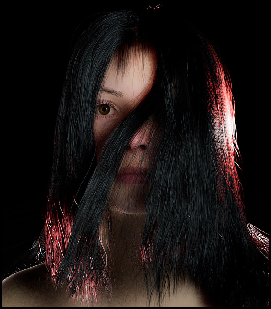 Adrea Messy Hair (mesh to metahuman) 3D Render by restif