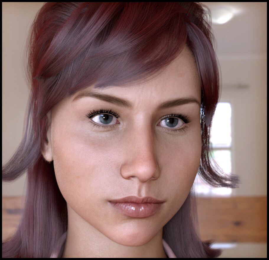 Ellen Portrait 3D Render, Digital Art by restif