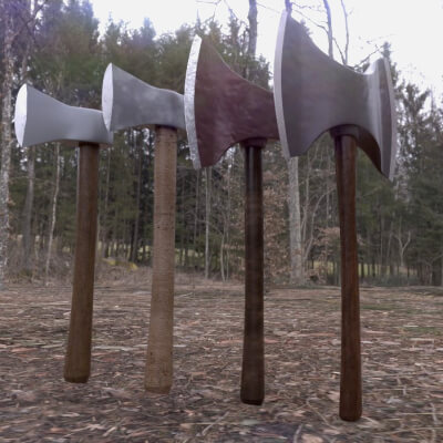 Ax Bundle (4 Types) (2K) - Free 3D Model by Restino