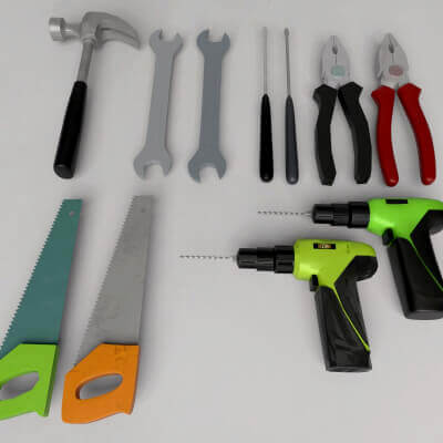 Tools Kit Bundle (11 Types) (2K) - 3D Model by Restino