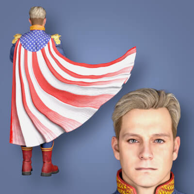 RTK The Boys Homelander Cape for G9 Masculine - Free Daz Content by Retarka