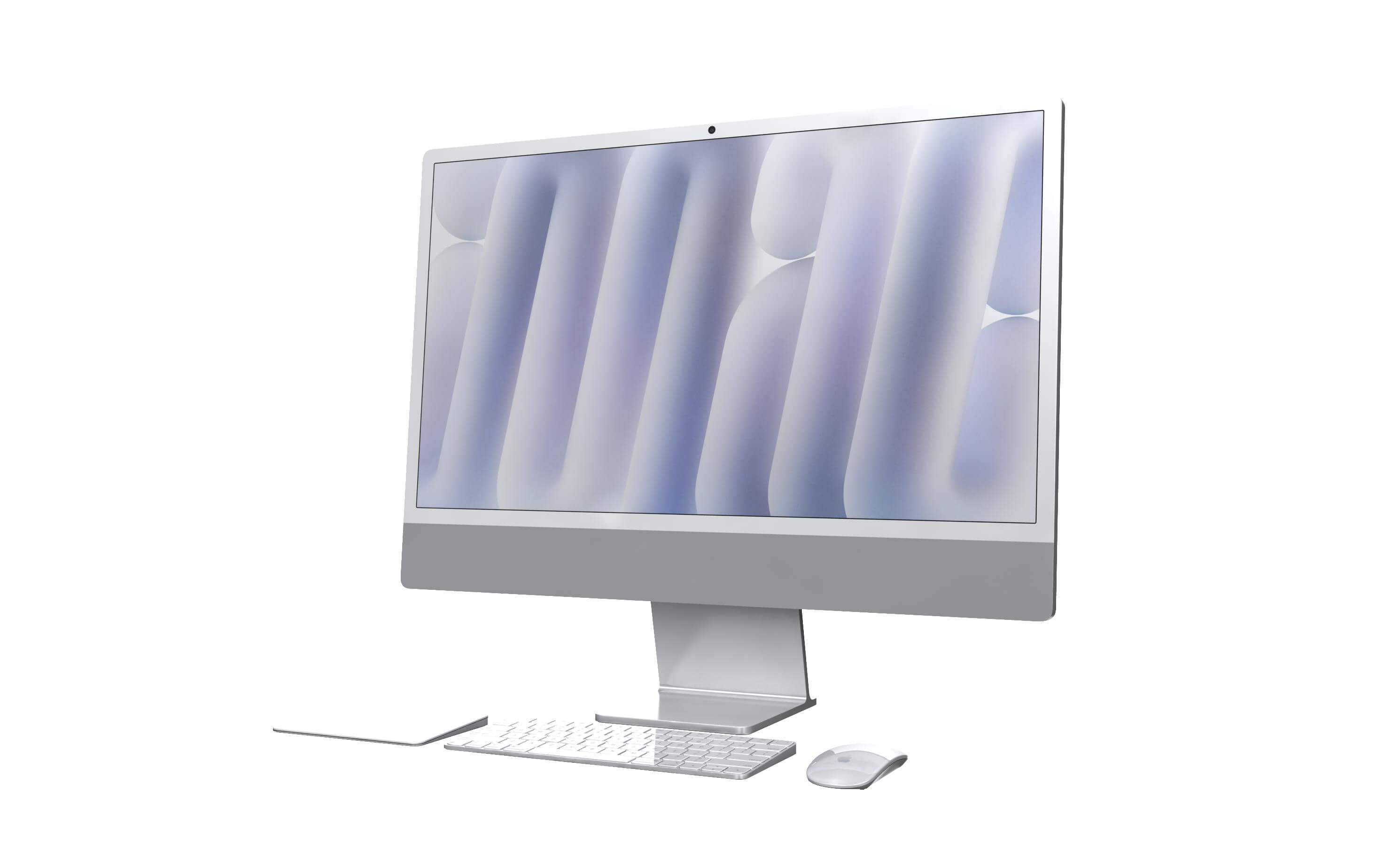 Apple iMac M4 Chip 2024 Silver - 3D Model by Rever_Art