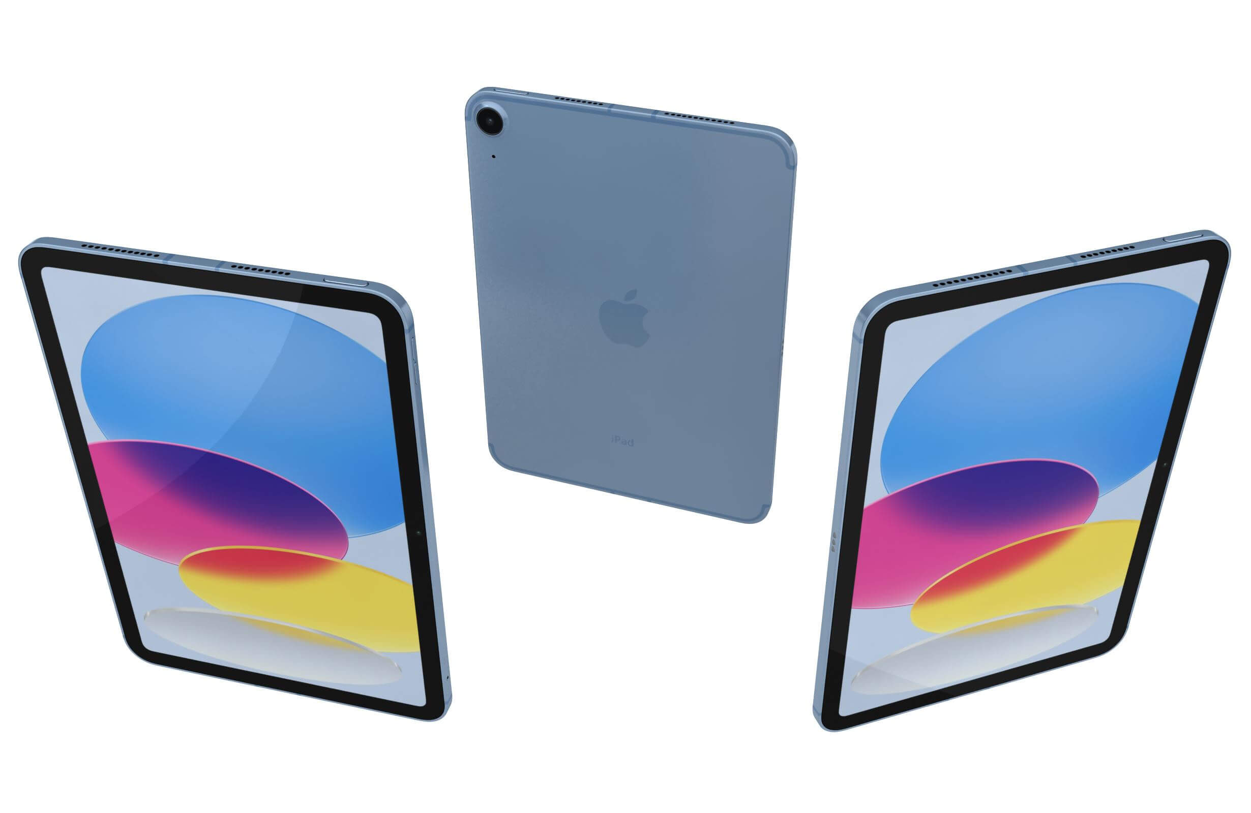 Apple iPad 2022 10th Gen WiFi-Cellular Blue 3D Model by Rever_Art