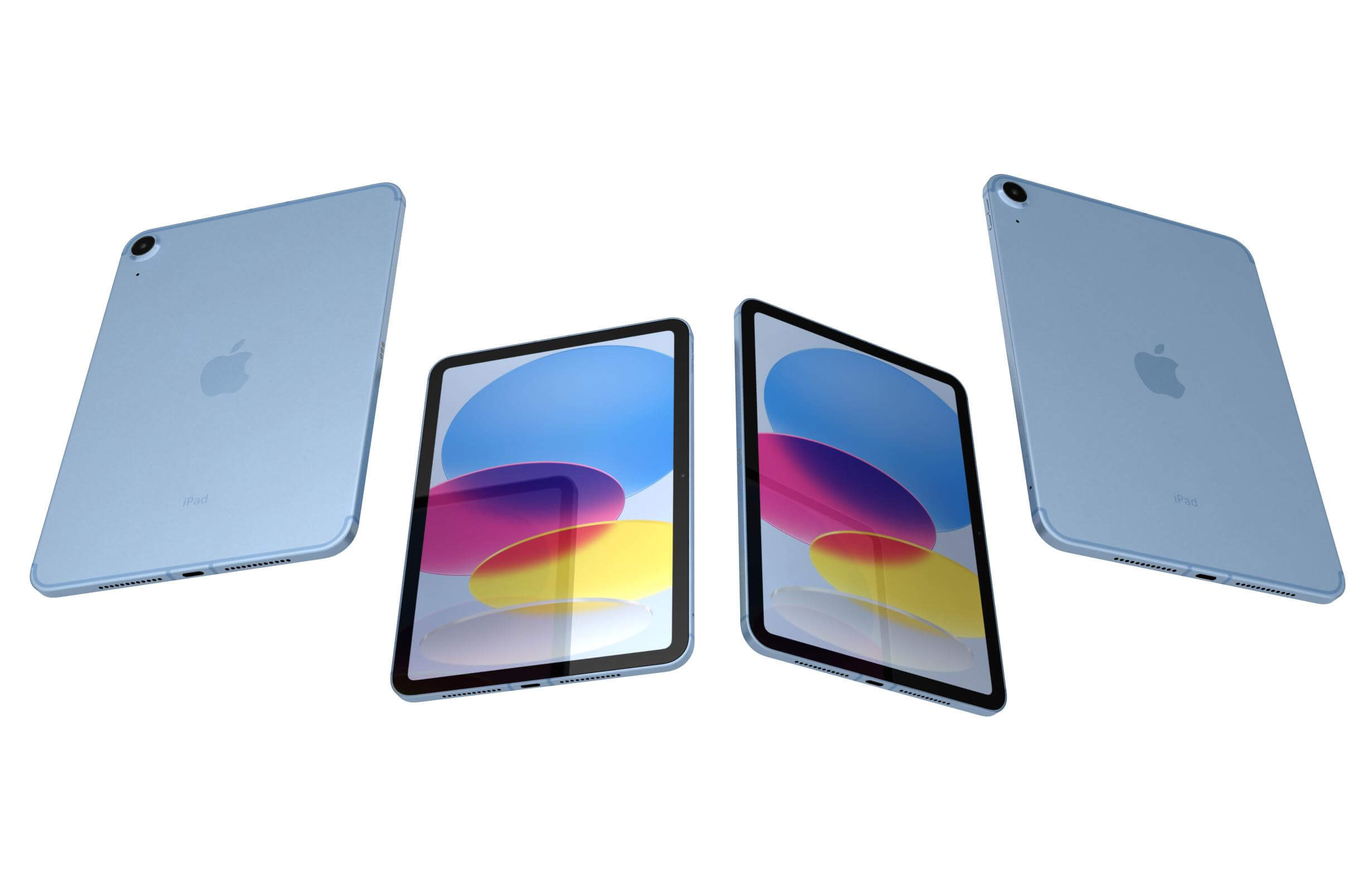 Apple iPad 2022 10th Gen WiFi-Cellular Blue 3D Model by Rever_Art