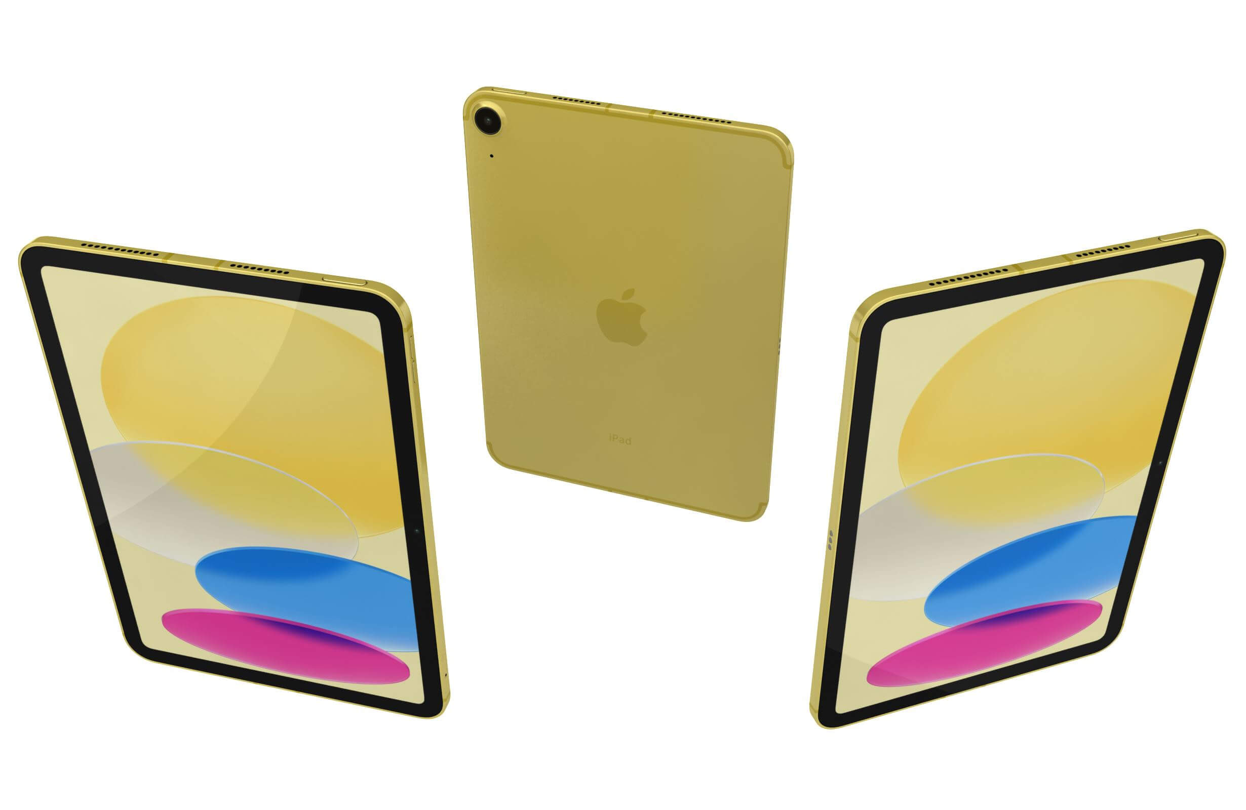 Apple IPad 2022 10th Gen WiFi-Cellular Yellow 3D Model by Rever_Art