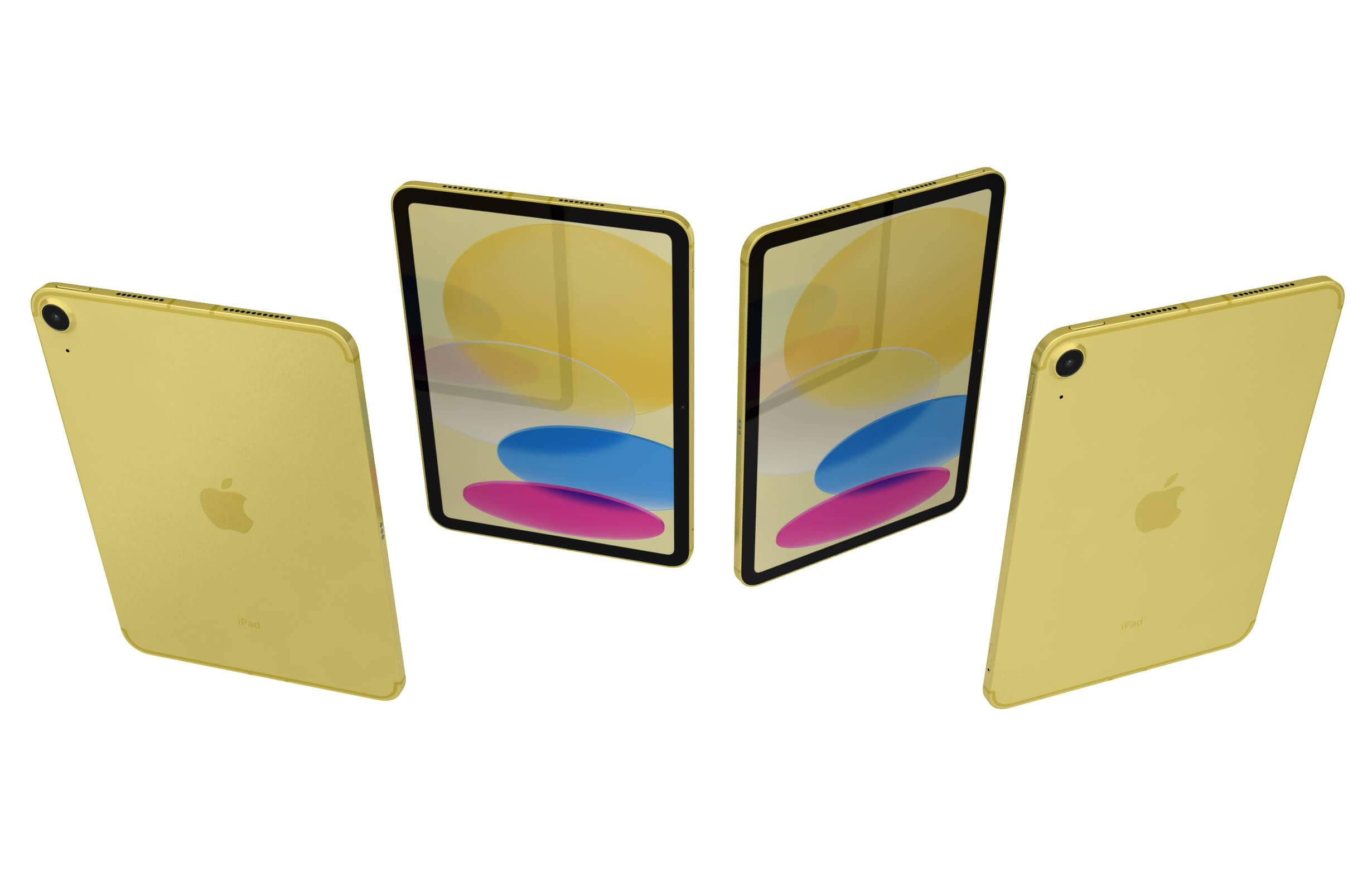 Apple IPad 2022 10th Gen WiFi-Cellular Yellow 3D Model by Rever_Art