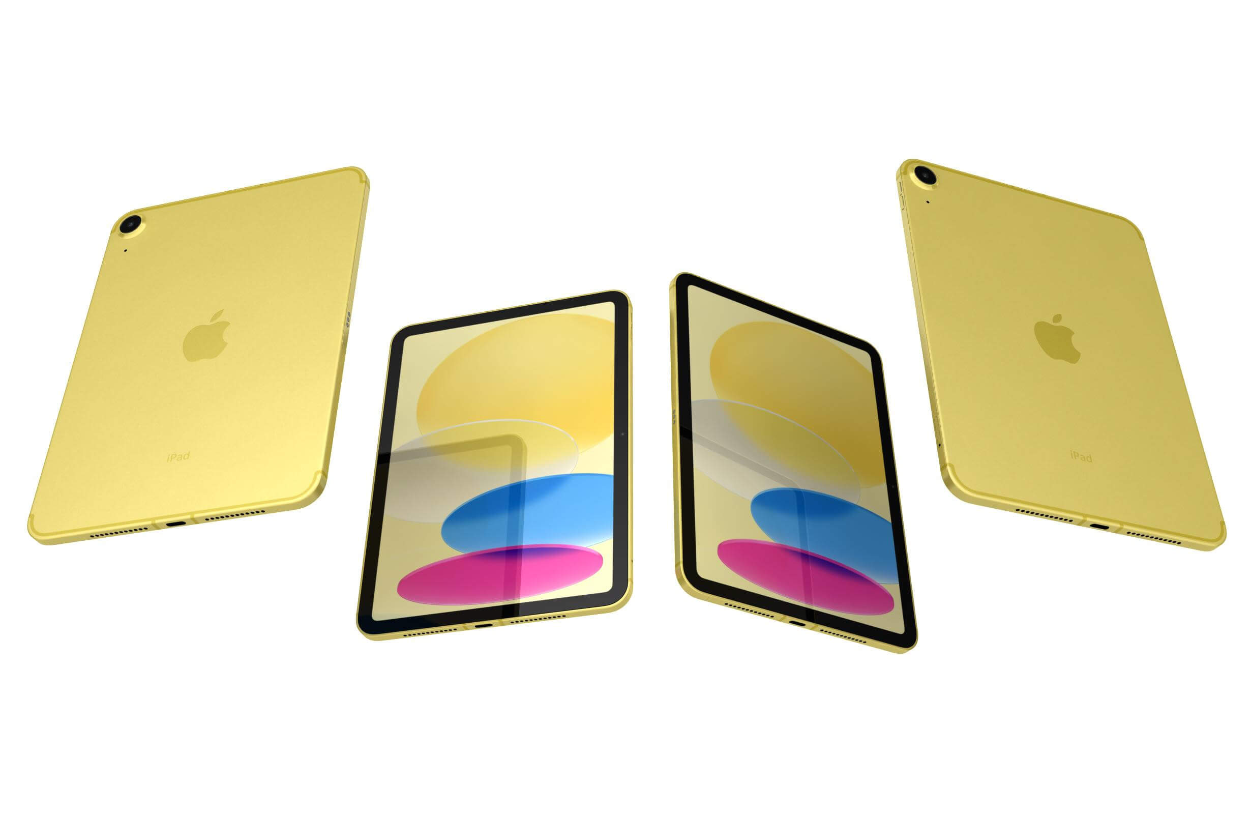 Apple IPad 2022 10th Gen WiFi-Cellular Yellow 3D Model by Rever_Art