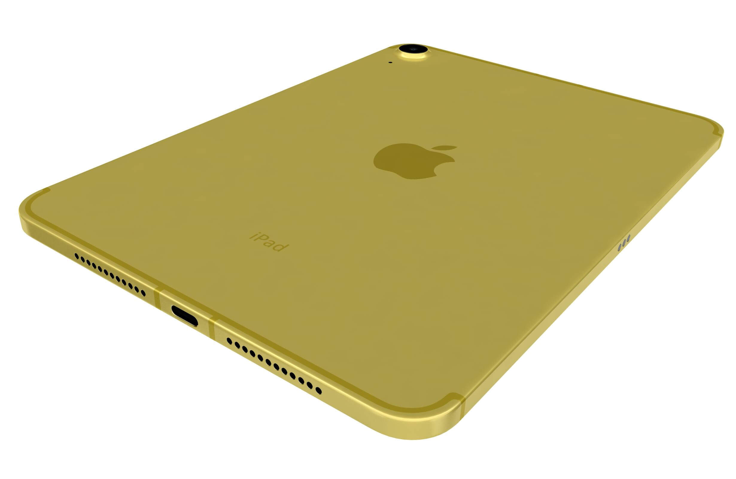 Apple IPad 2022 10th Gen WiFi-Cellular Yellow 3D Model by Rever_Art