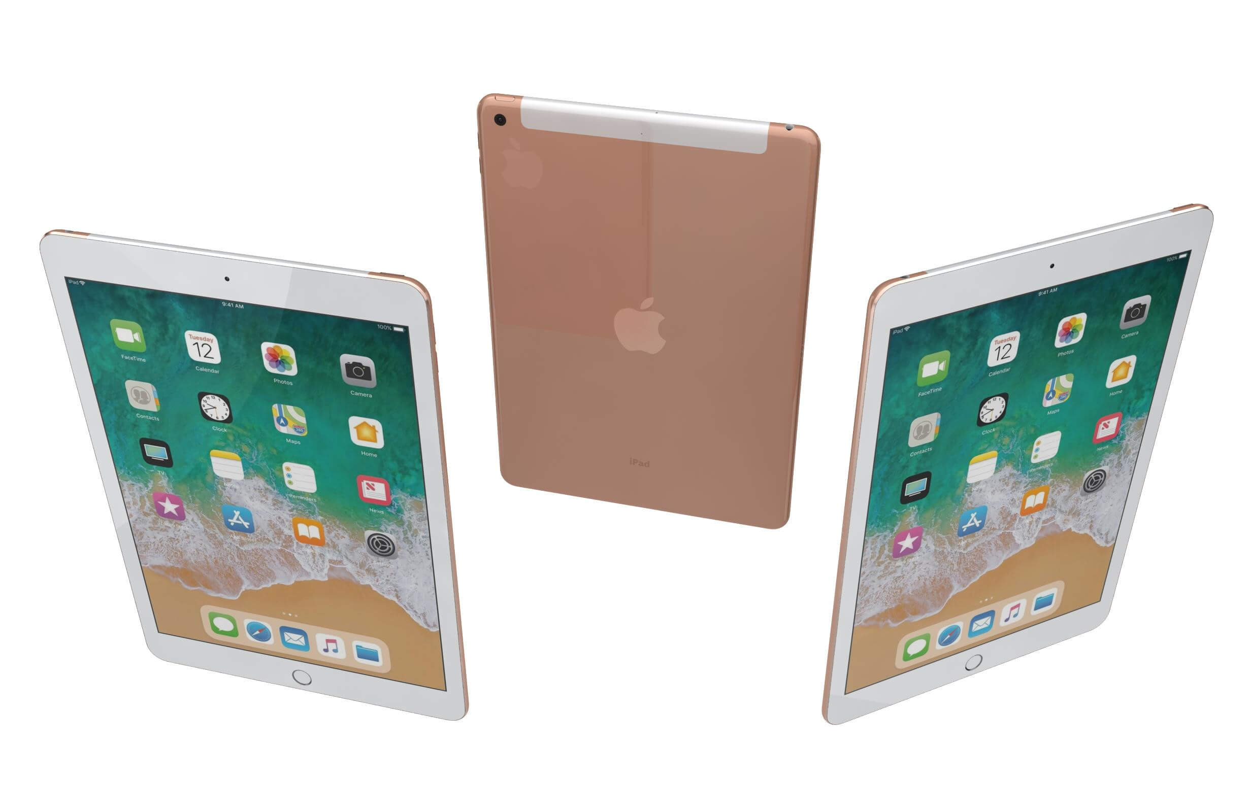 Apple iPad 9.7 (6th Generation) Gold - 3D Model by Rever_Art