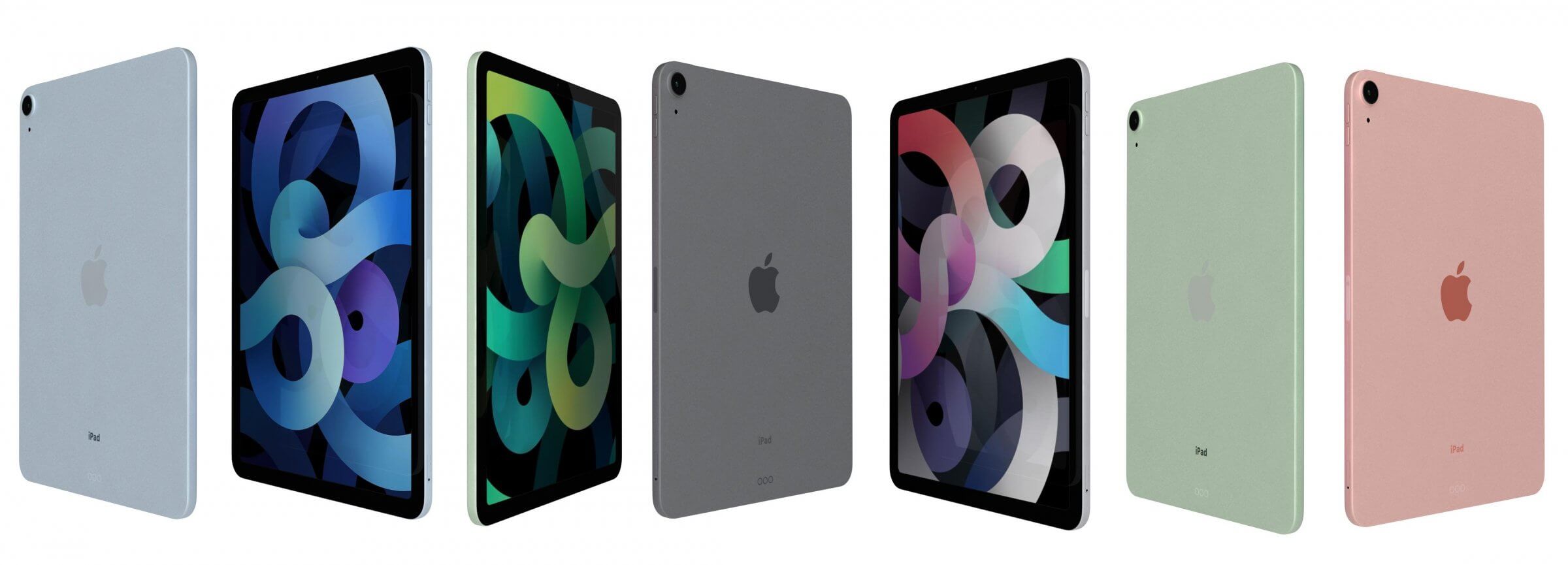 Apple IPad Air 4 2020 All Colors 3D Model Apple IPad Air 4 2020 All Colors 3D Model