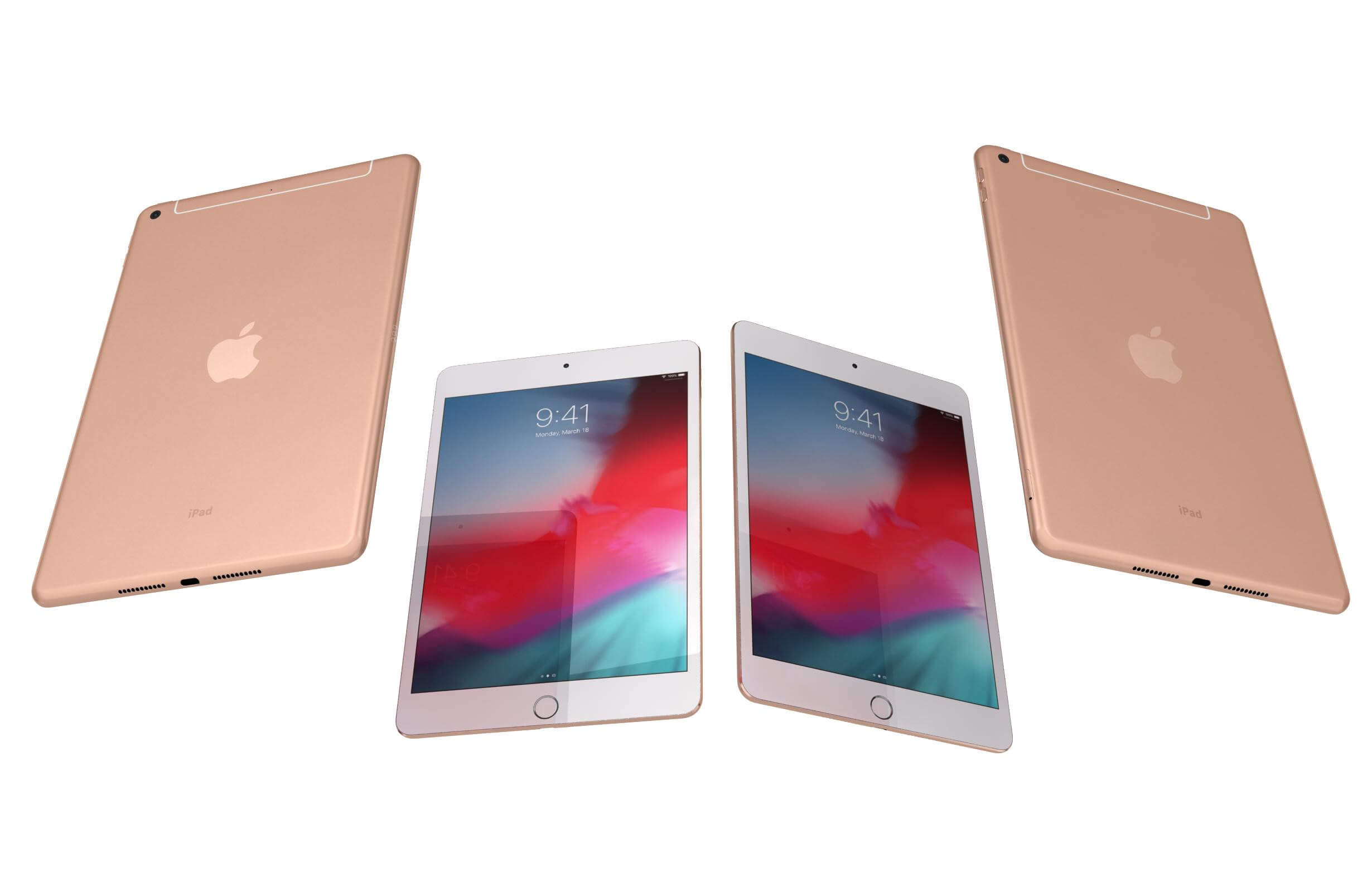 Apple iPad mini 5th Gen Gold - 3D Model by Rever_Art