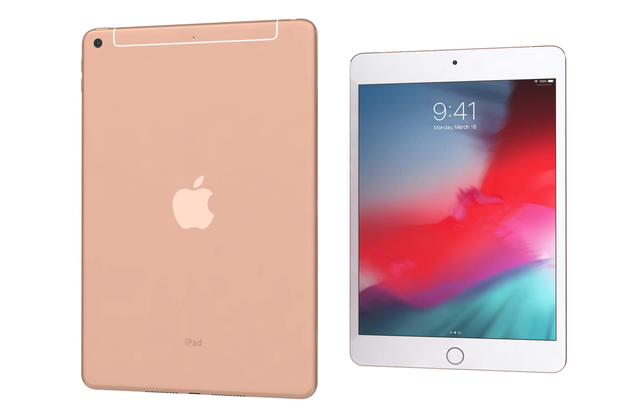 Apple iPad mini 5th Gen Gold - 3D Model by Rever_Art