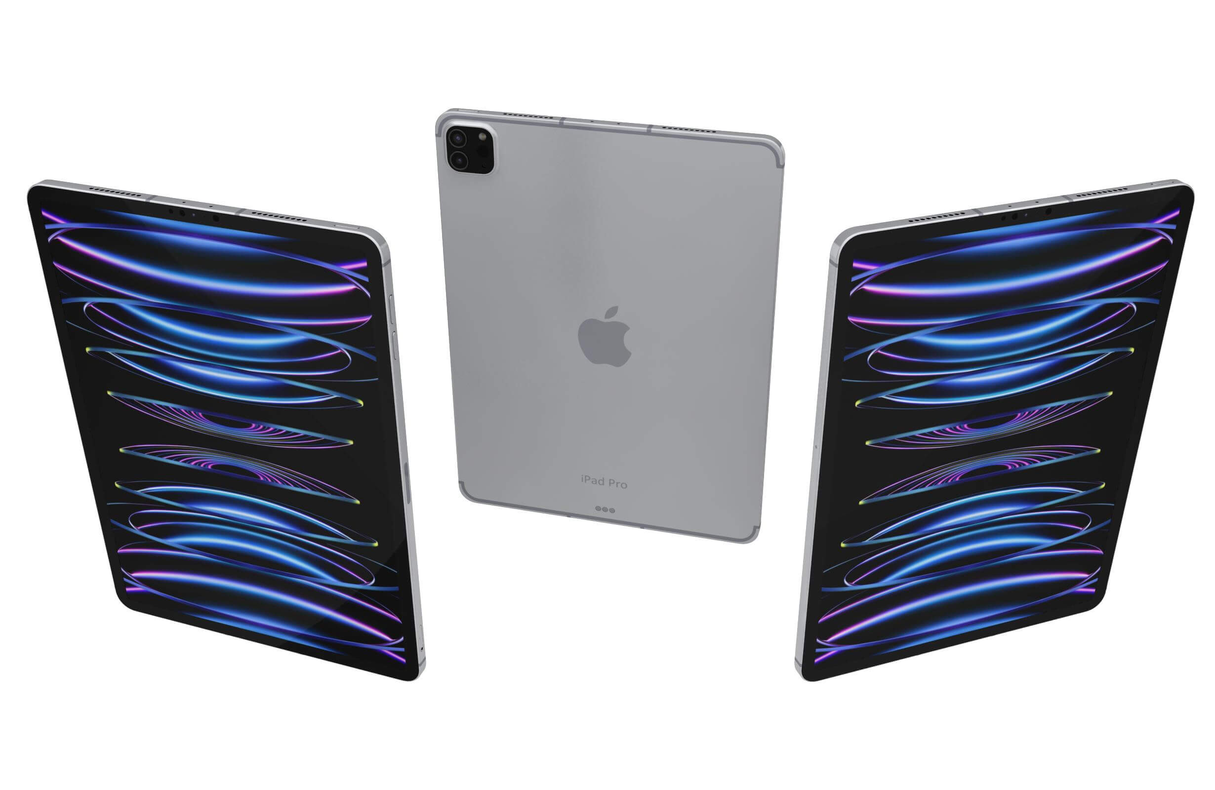 Apple IPad Pro 2022 4th Gen Silver - 3D Model by Rever_Art